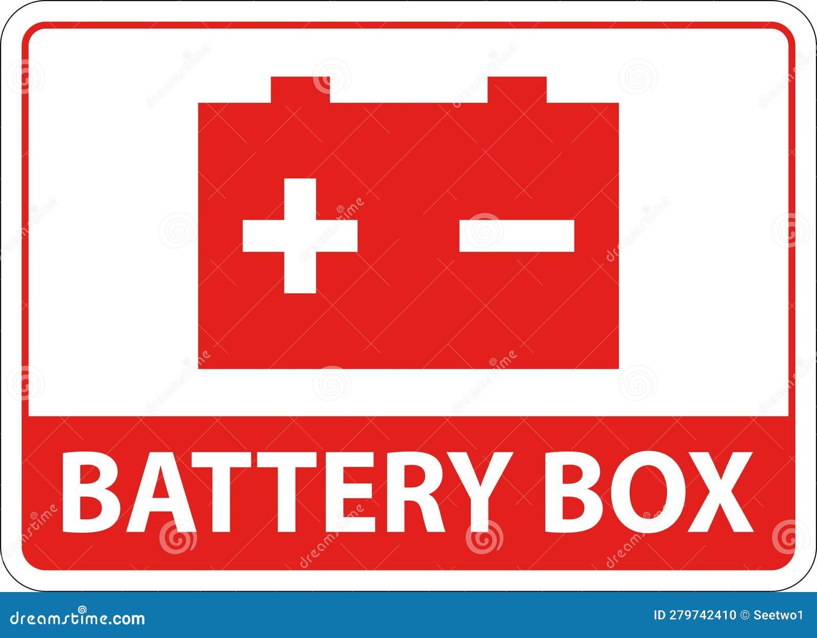 Symbol Battery Sign Battery Box on White Background Stock Vector ...