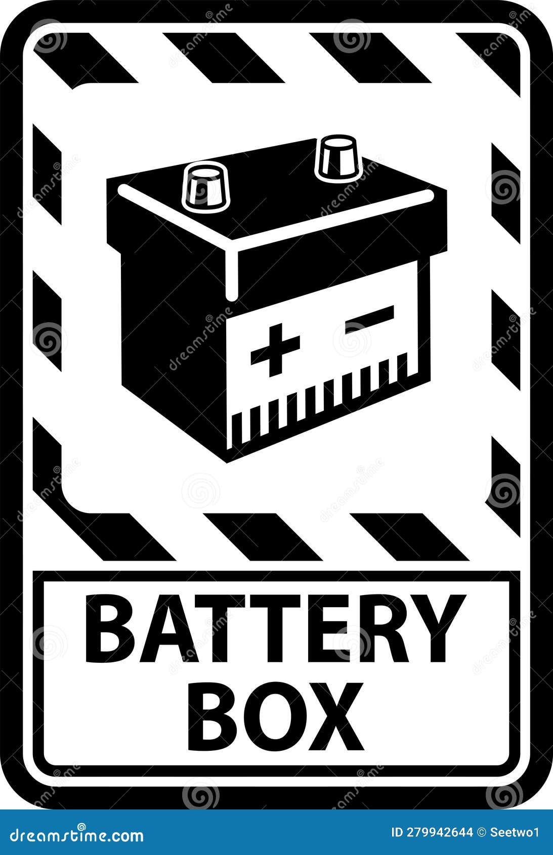Symbol Battery Sign Battery Box on White Background Stock Vector ...