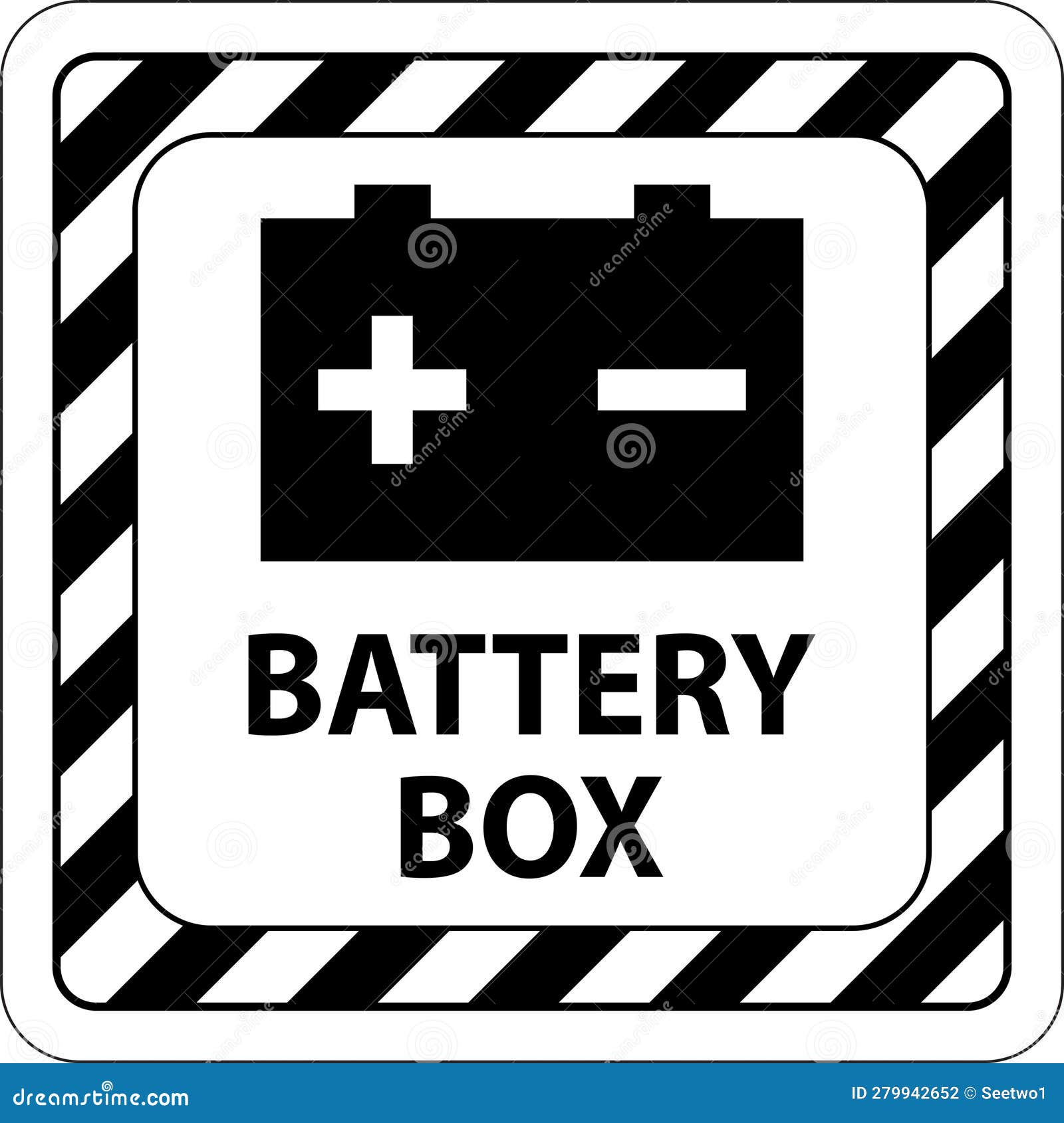Symbol Battery Sign Battery Box on White Background Stock Vector ...