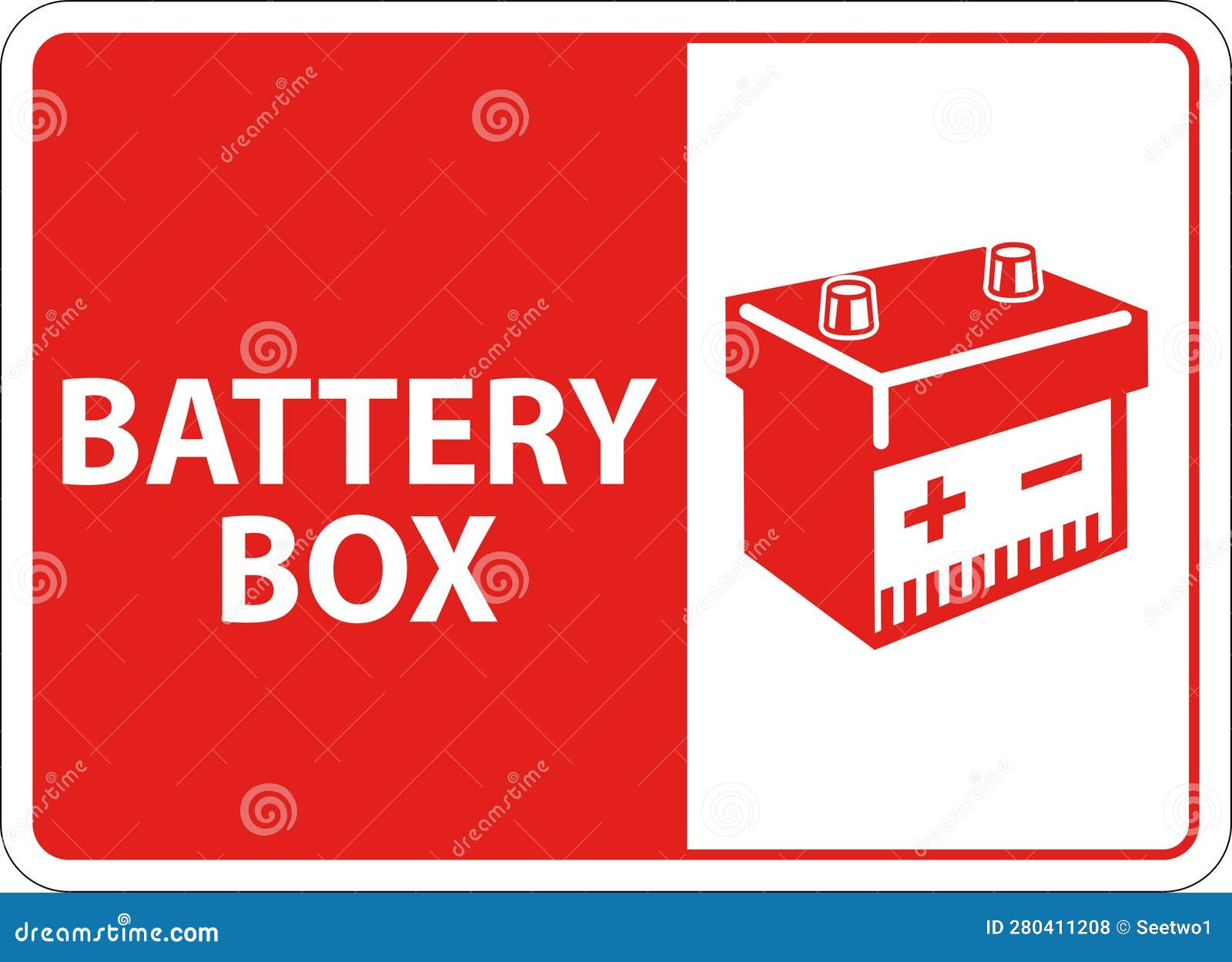 Symbol Battery Sign Battery Box on White Background Stock Vector ...