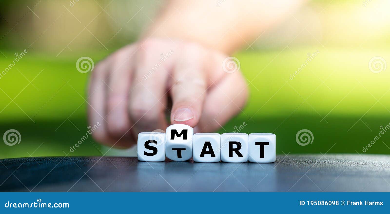 Symbol for Being Smart in a New Life Chapter. Dice Form the Words Smart ...