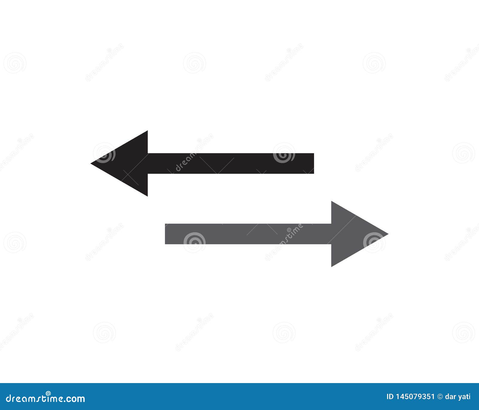 Symbol of Bidirectional Arrows Data Transfer Stock Vector ...