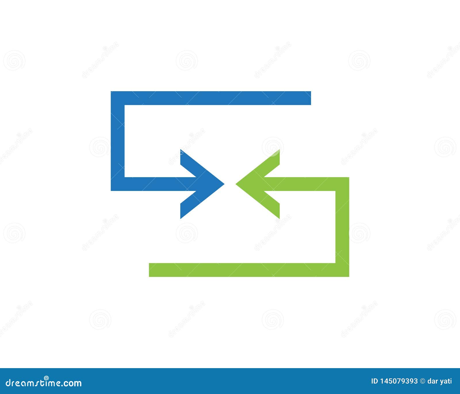 Symbol of Bidirectional Arrows Data Transfer Stock Vector ...