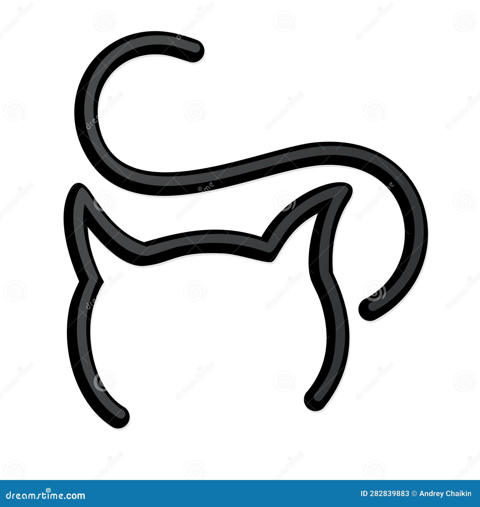 Symbol of a black cat. stock vector. Illustration of kitty - 282839883
