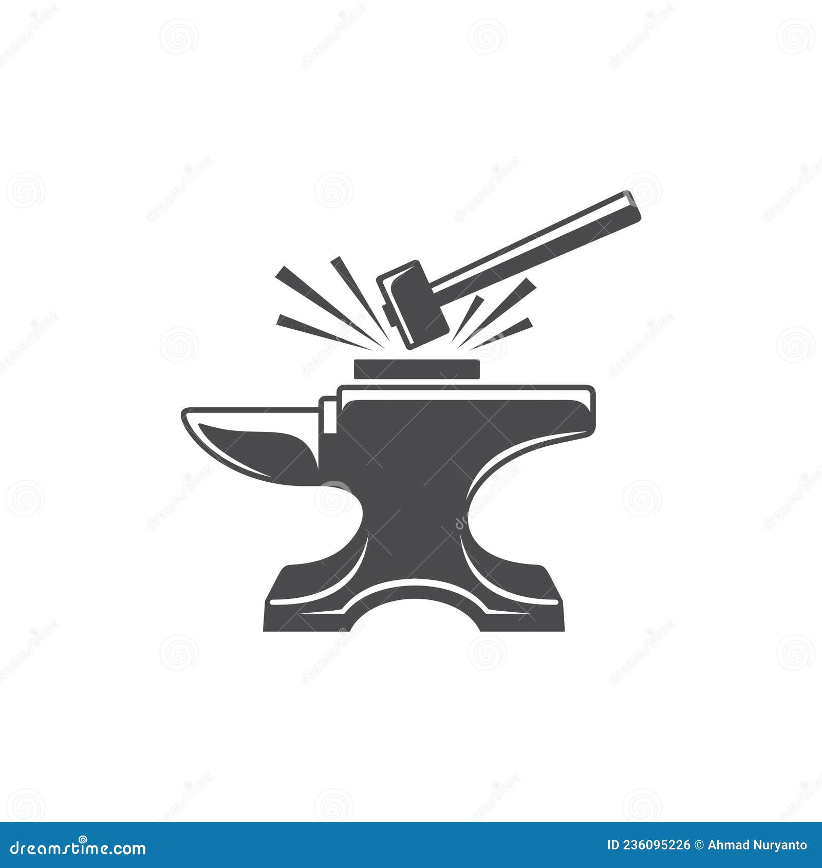 Symbol for blacksmith stock vector. Illustration of icon - 236095226
