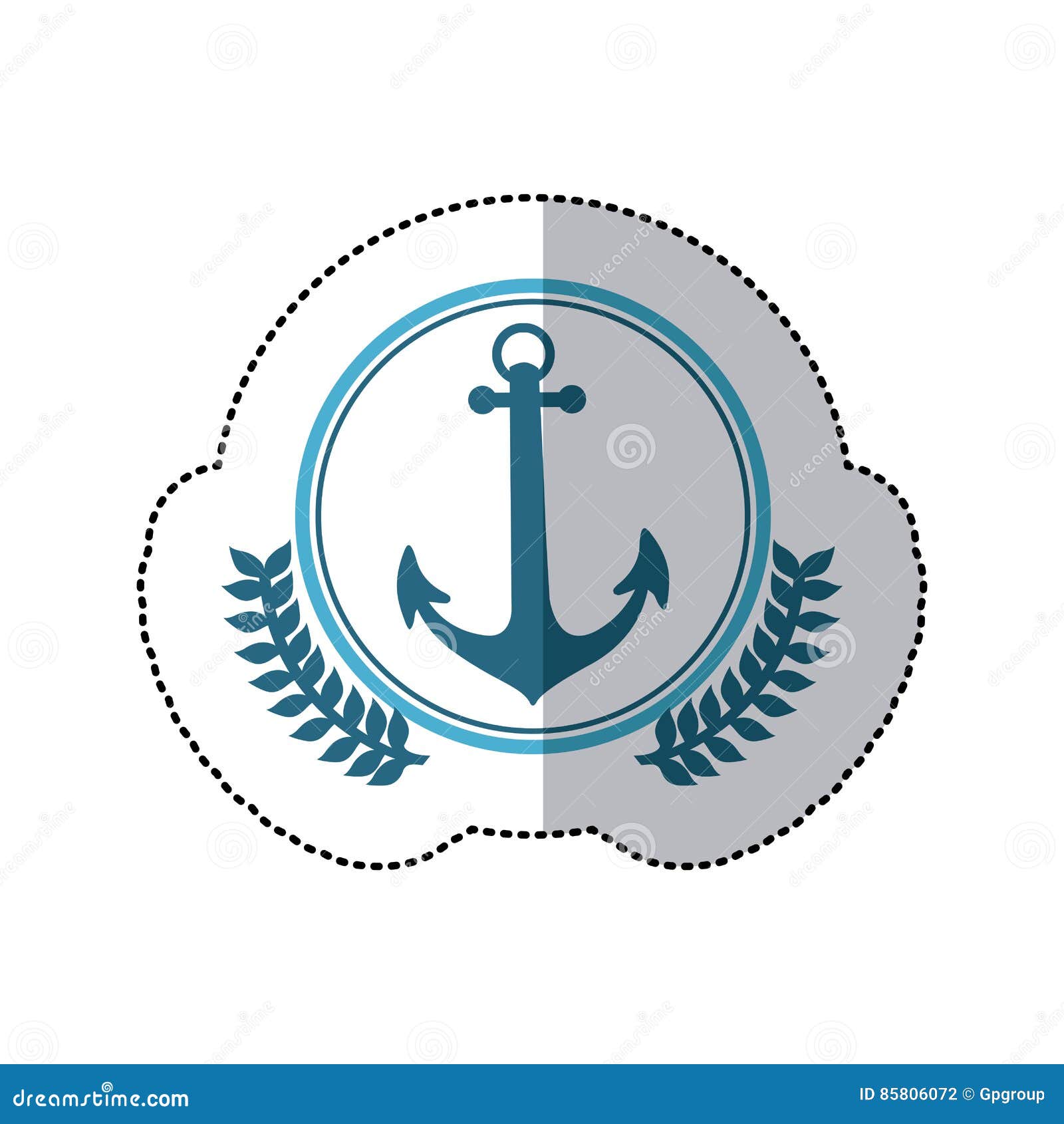 Symbol blue anchor icon stock illustration. Illustration of black ...