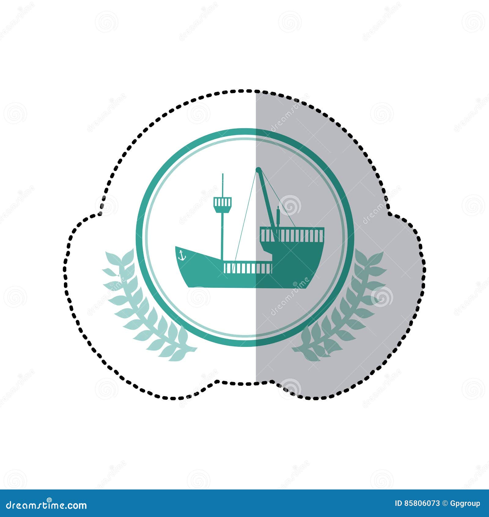 Symbol blue ship icon stock illustration. Illustration of digitally ...