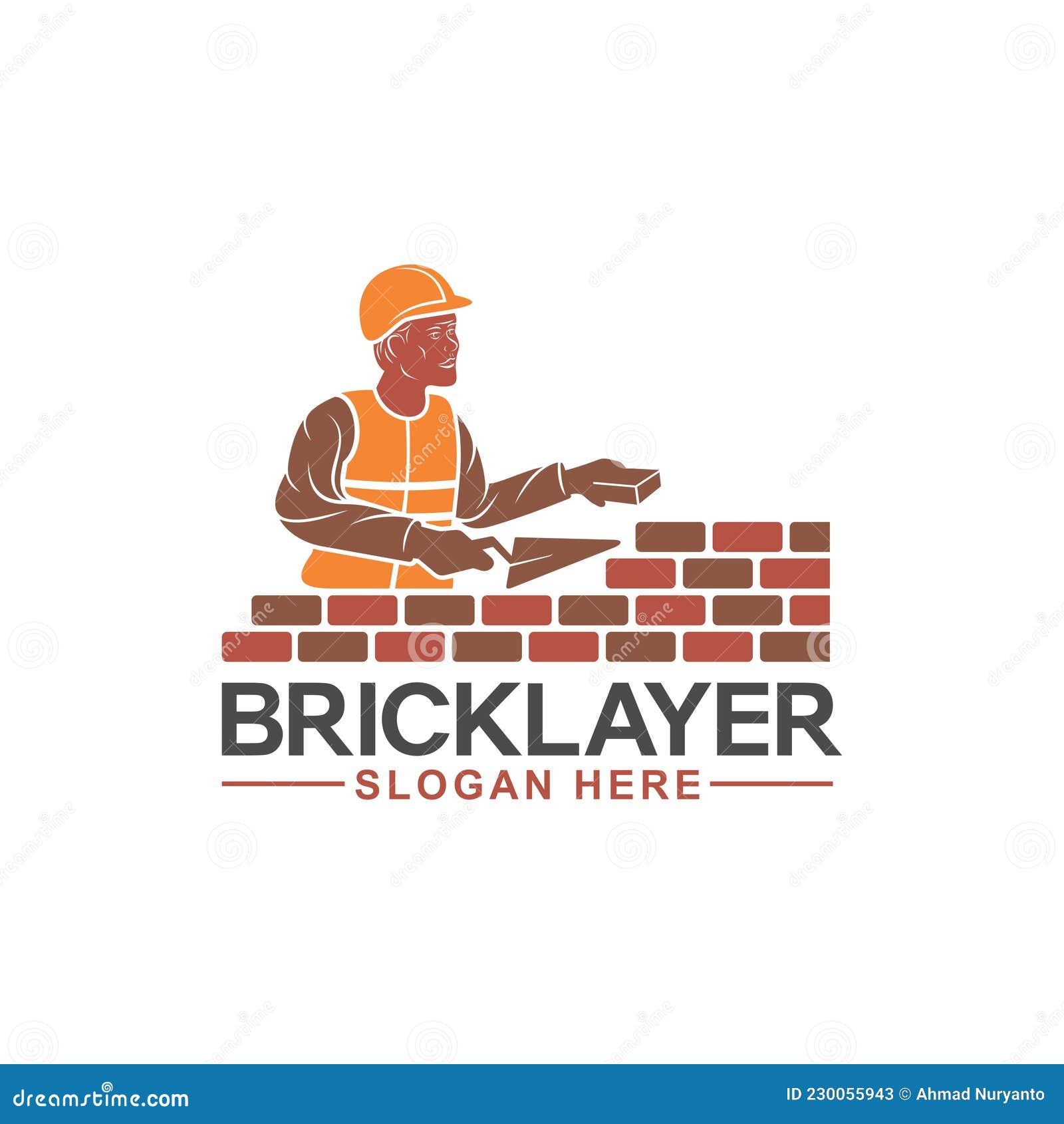 Symbol of Brick Layer Service Stock Vector - Illustration of ...