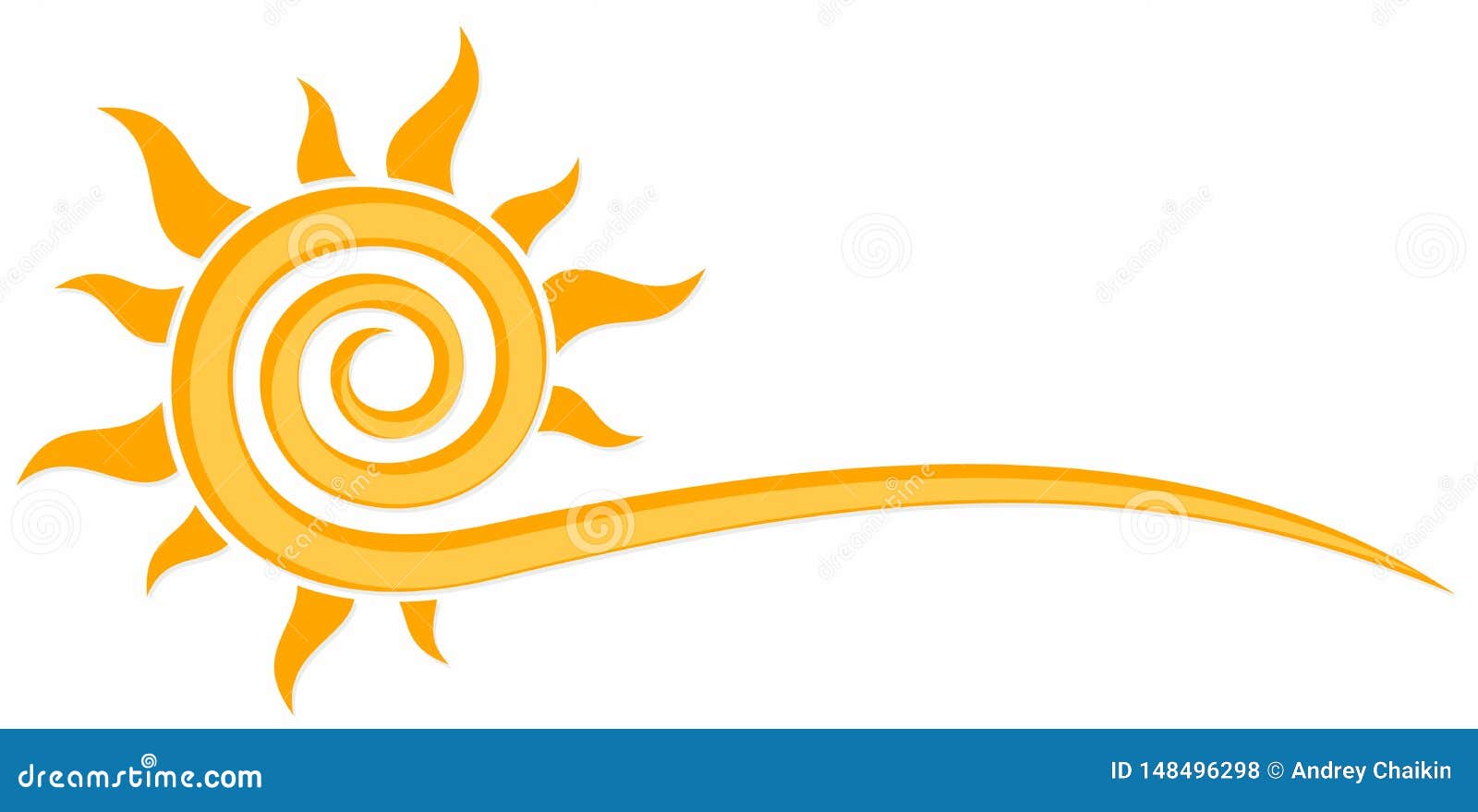 Symbol of bright sun. stock vector. Illustration of wave - 148496298