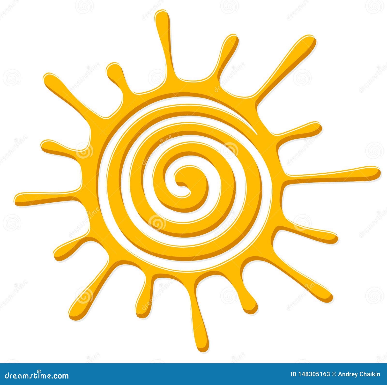 Symbol of bright sun. stock vector. Illustration of symbol - 148305163