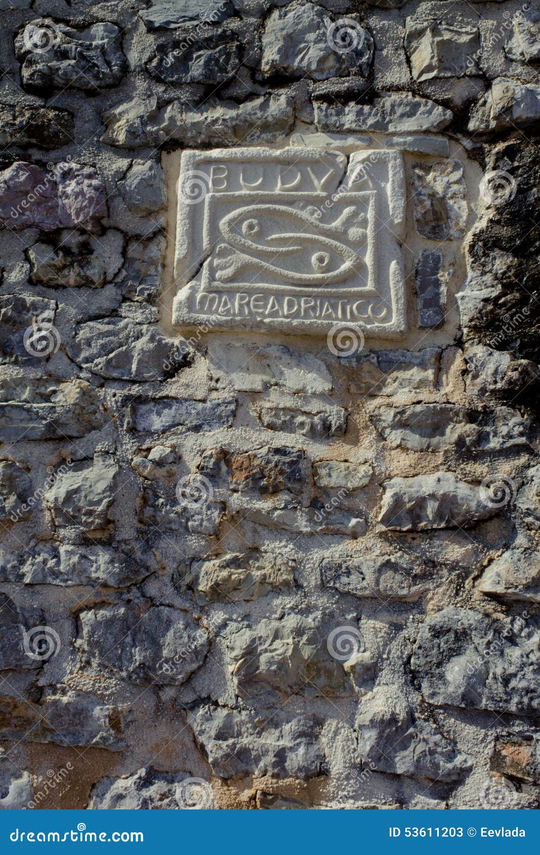 The symbol of Budva stock image. Image of coast, history - 53611203