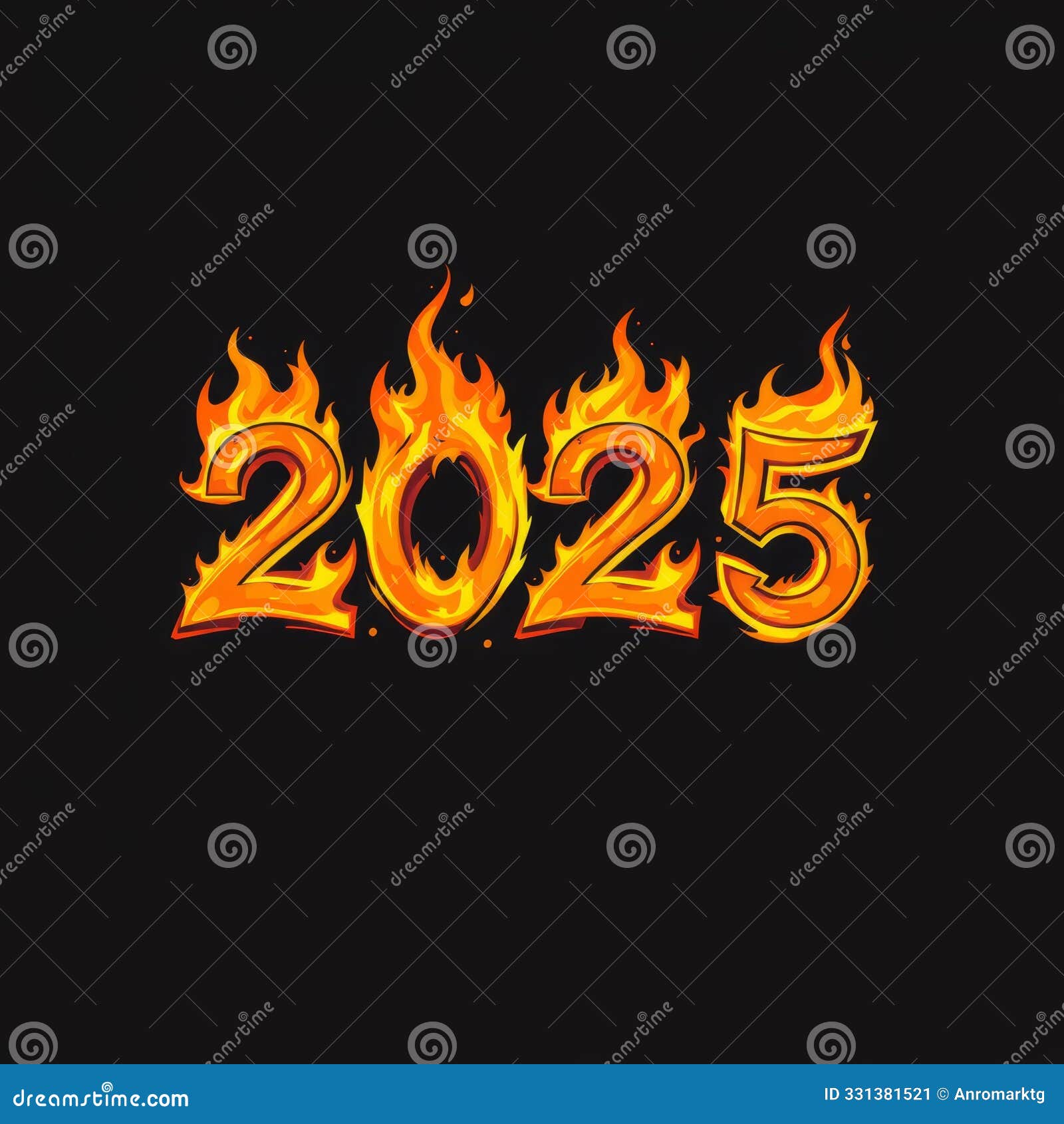 Burning Word on Fire 2025 2025 Illustration Stock Illustration ...