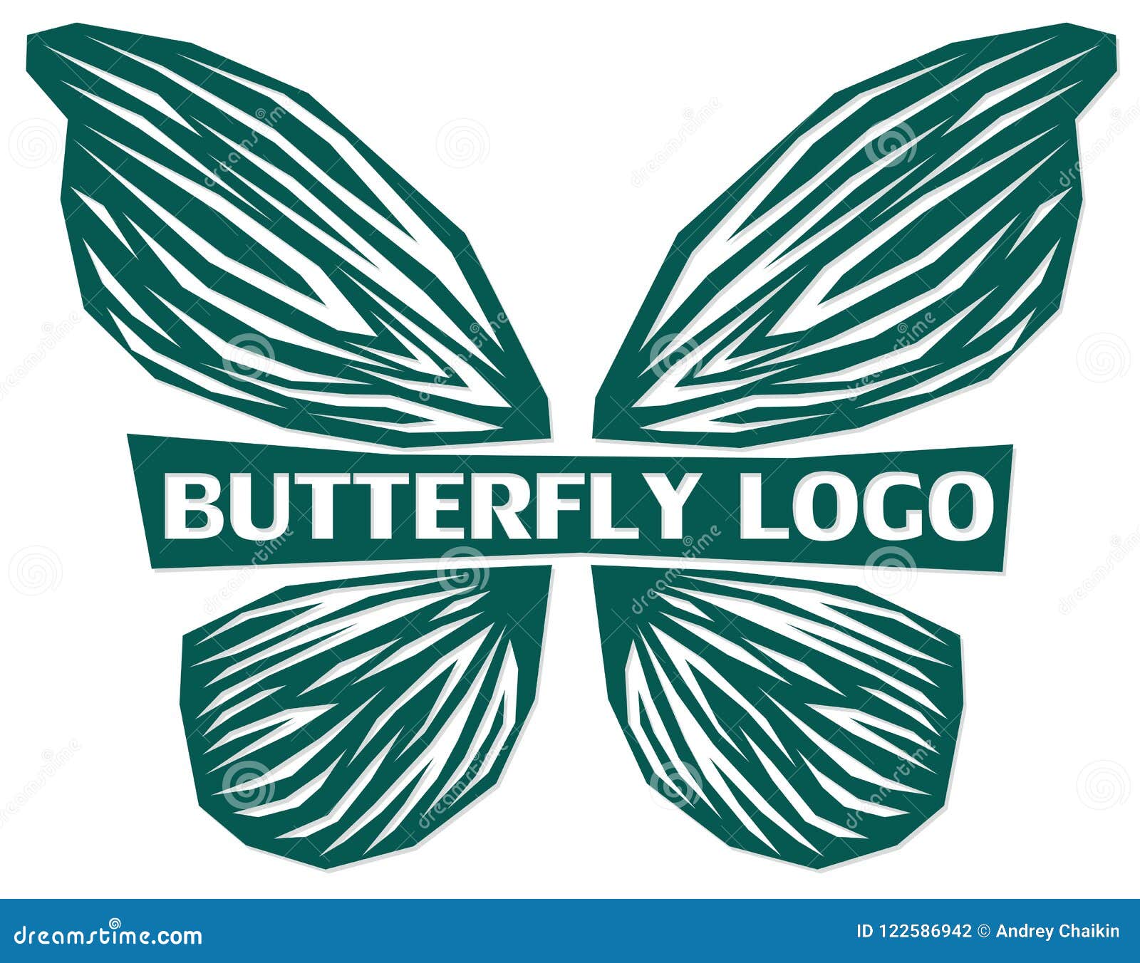 Symbol of butterfly. stock vector. Illustration of template - 122586942