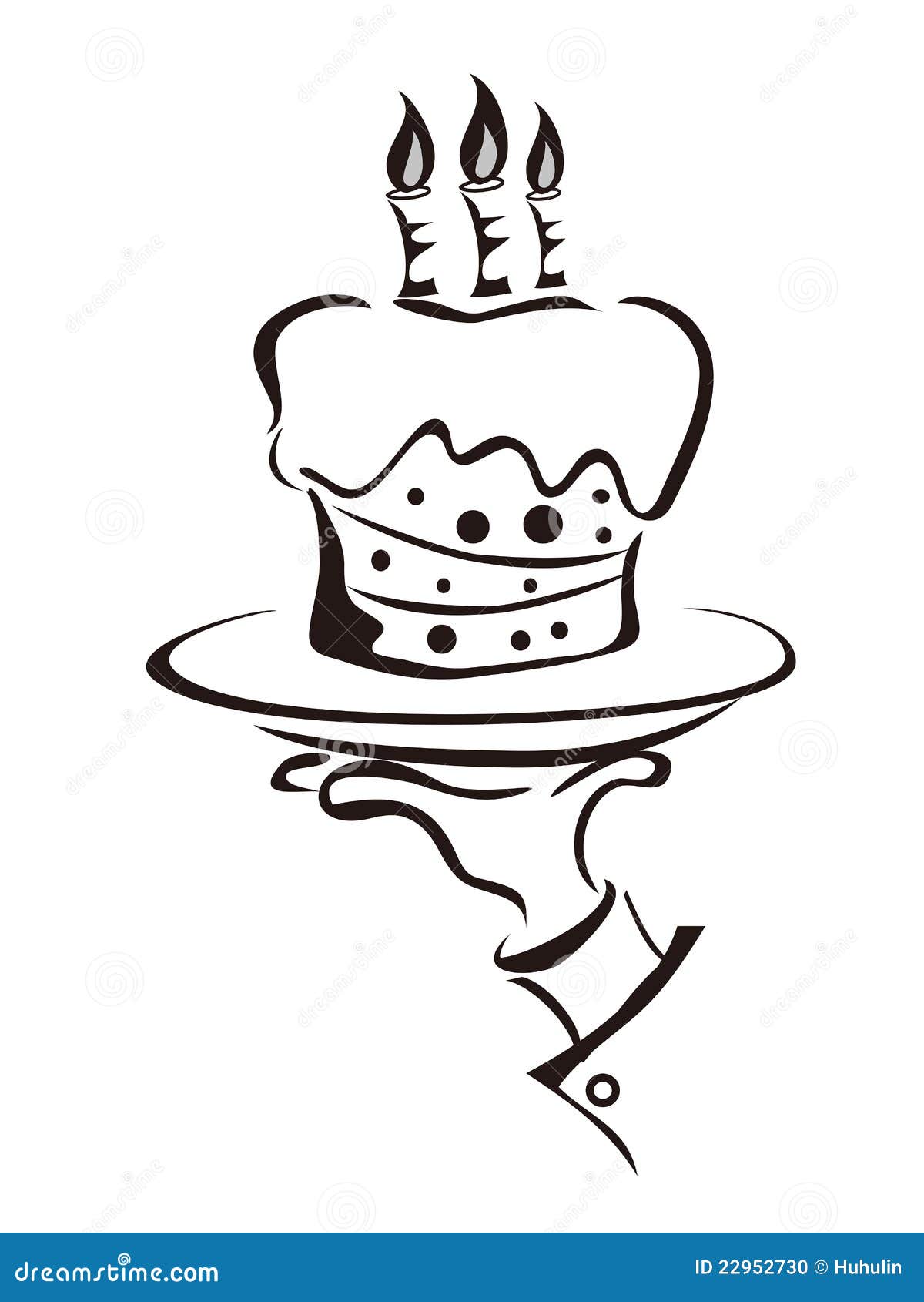 The Symbol of Cake Holding Hand Stock Vector - Illustration of hold ...