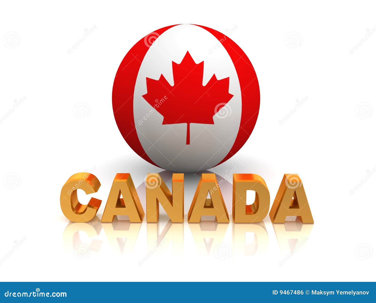 Symbol of Canada stock illustration. Illustration of ball - 9467486