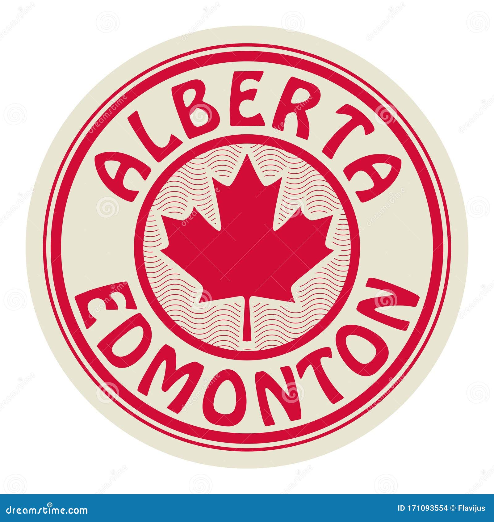 Symbol of Canada - the Maple Leaf, and Text Alberta and Edmonton Stock ...