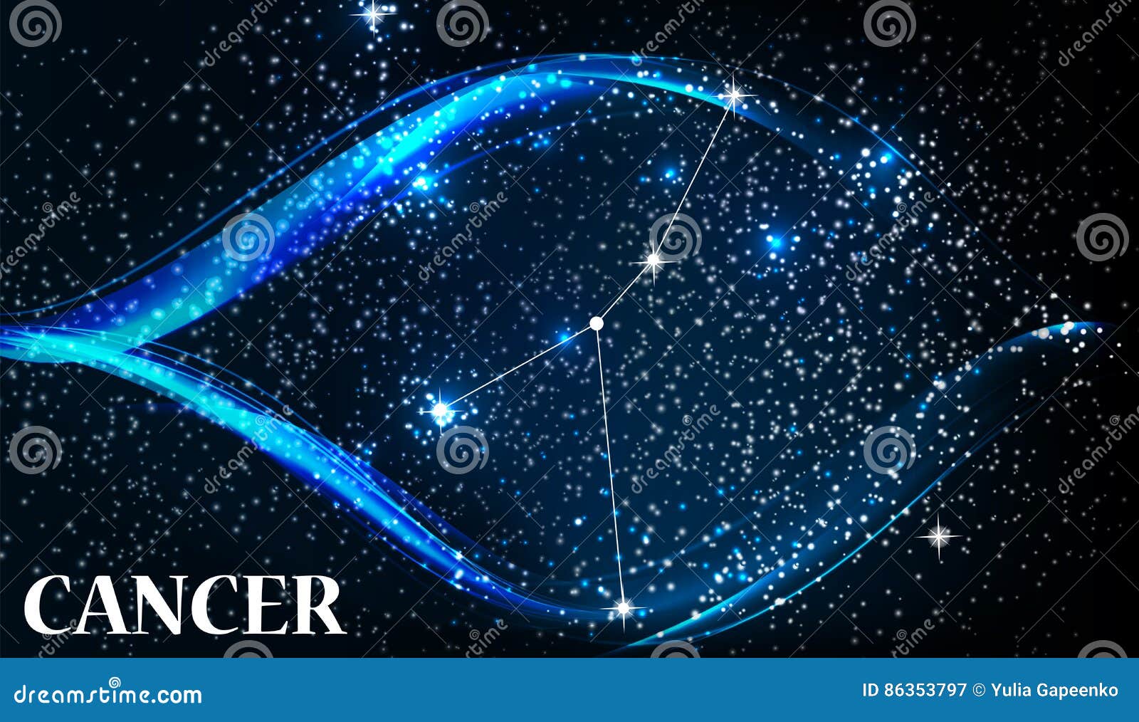 Symbol Cancer Zodiac Sign. Vector Illustration. Stock Vector ...