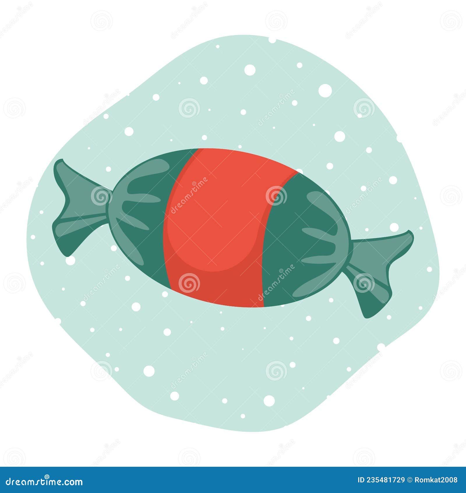 Symbol of Candy Wrapped in Wrapper. Stock Vector - Illustration of ...