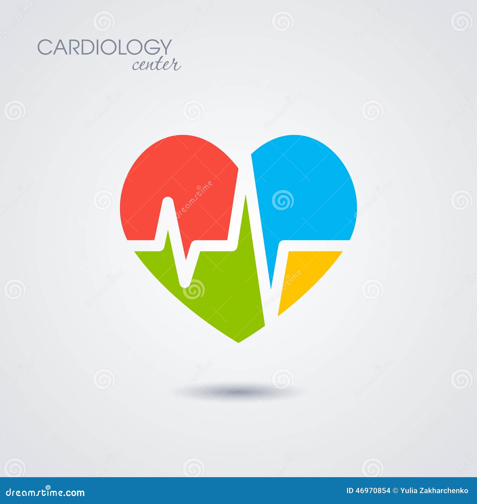 Symbol of Cardiology Isolated on White Background Stock Vector ...