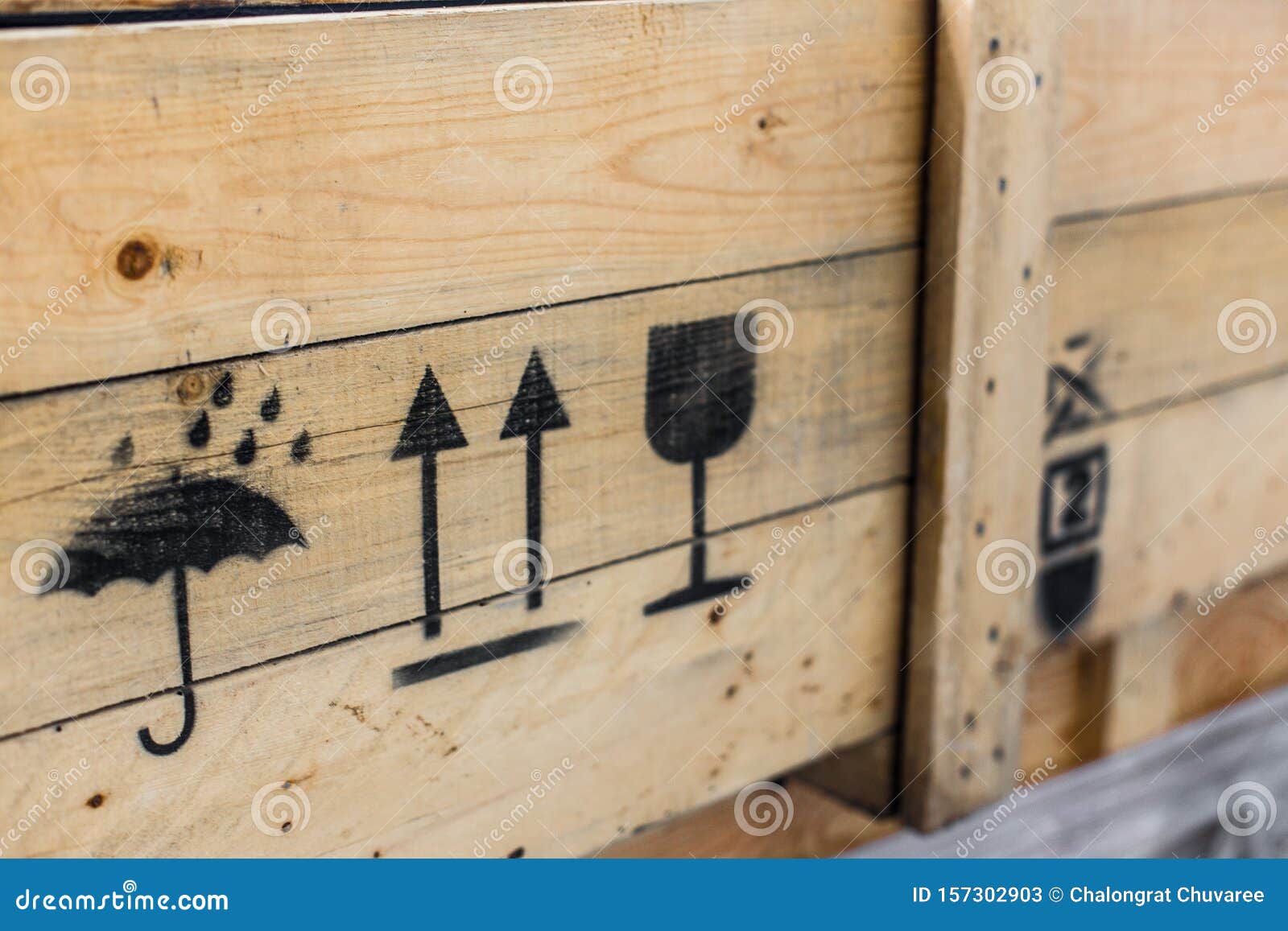 Symbol on the cargo crate stock image. Image of symbol - 157302903