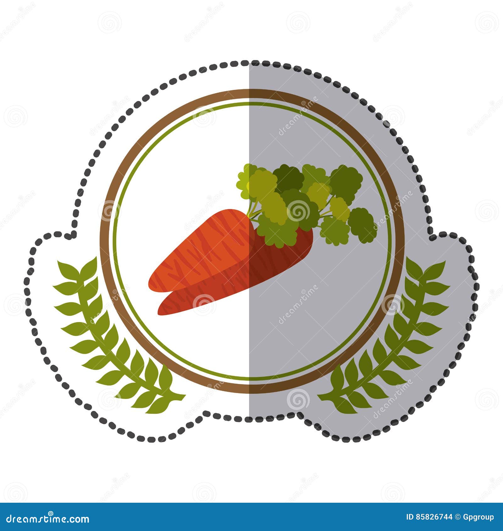 Symbol carrot signal icon stock illustration. Illustration of healthy ...