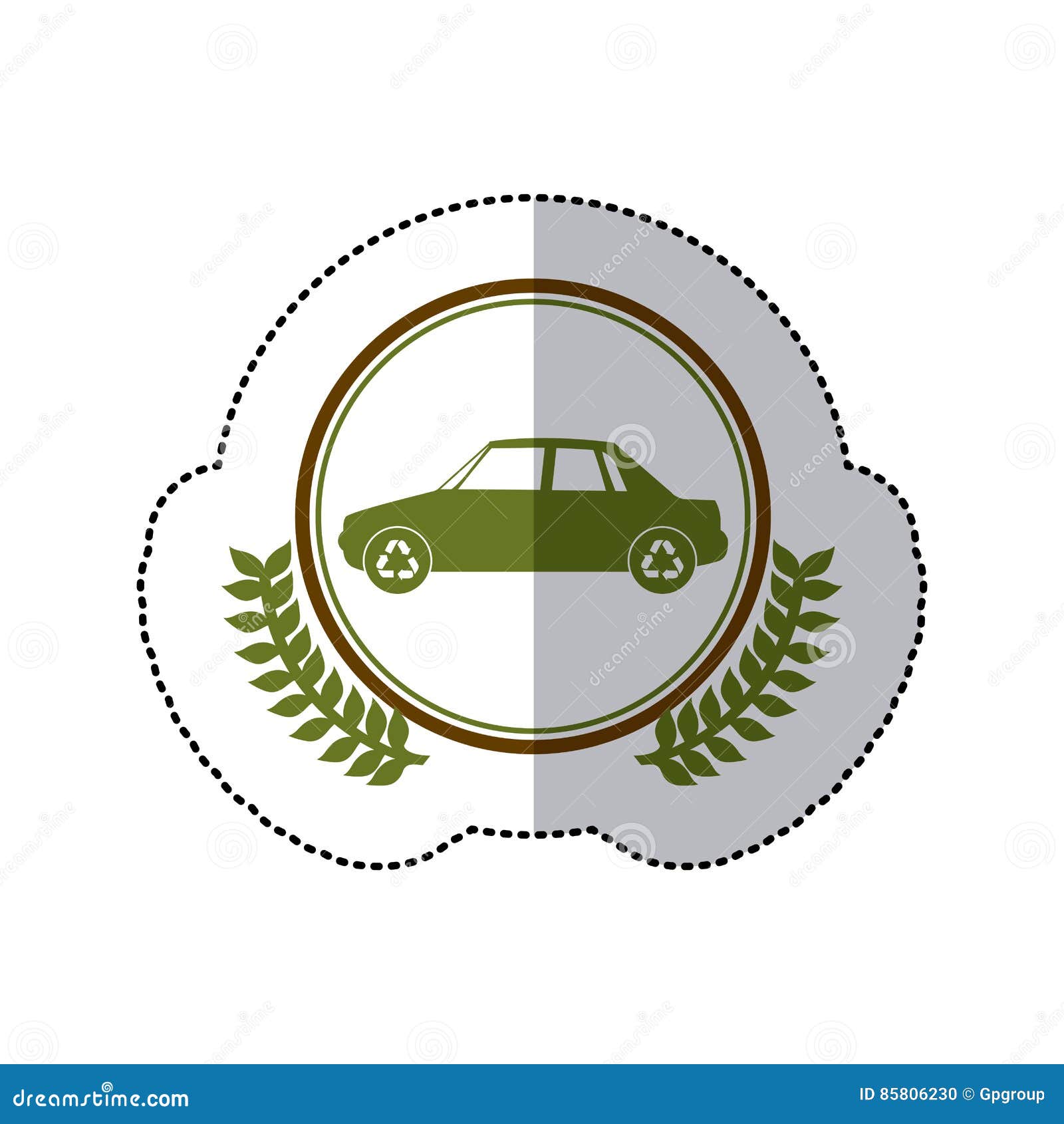 Symbol Cars Care Environment Image Stock Illustration - Illustration of ...