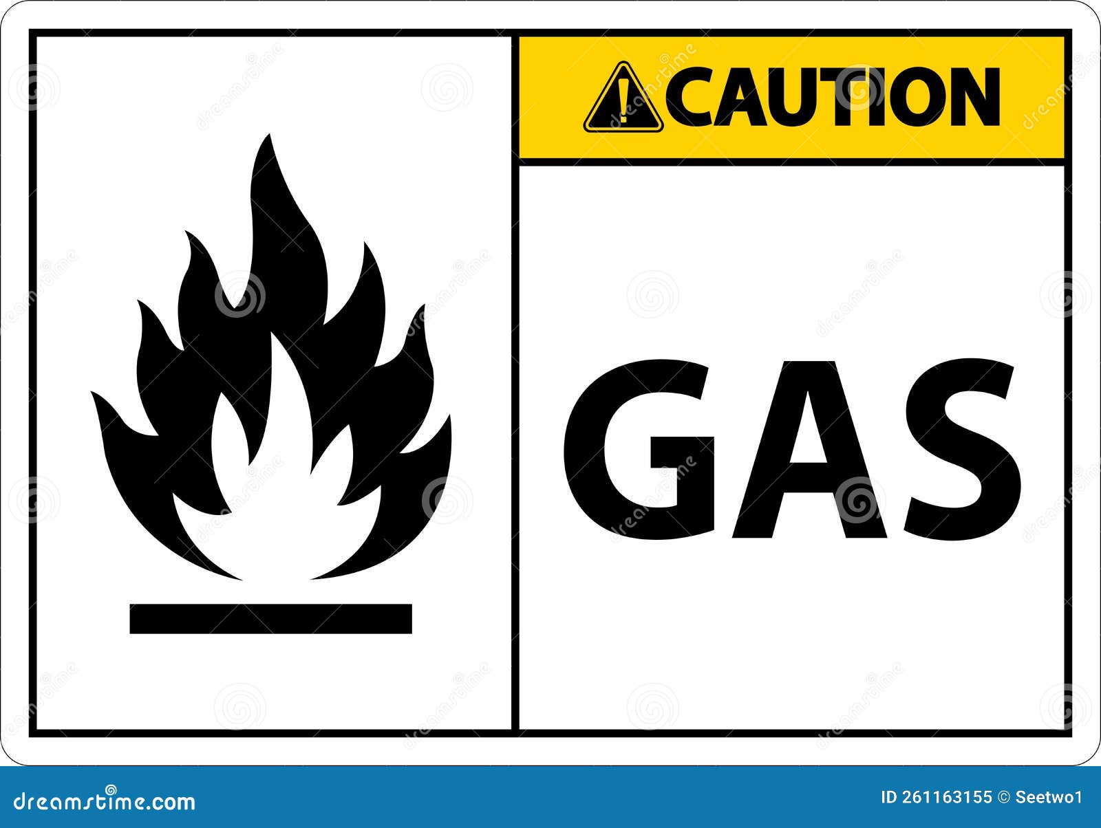Symbol Caution Sign Gas on White Background Stock Vector - Illustration ...
