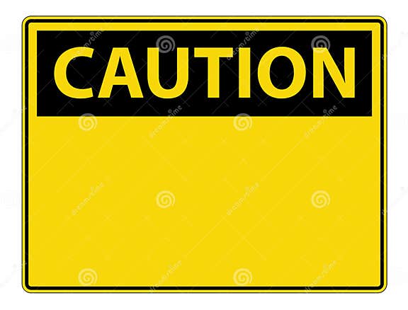 Symbol Symbol Caution Sign Label on White Background Stock Vector ...