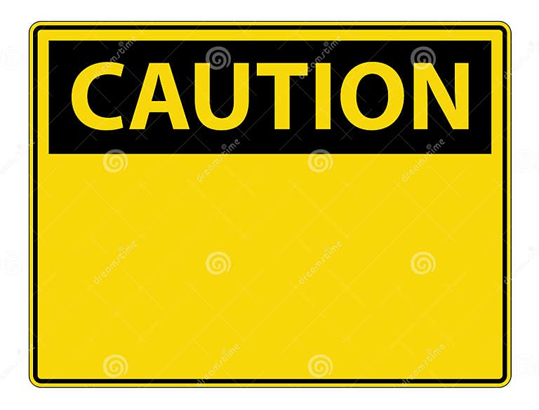 Symbol Symbol Caution Sign Label on White Background Stock Vector ...