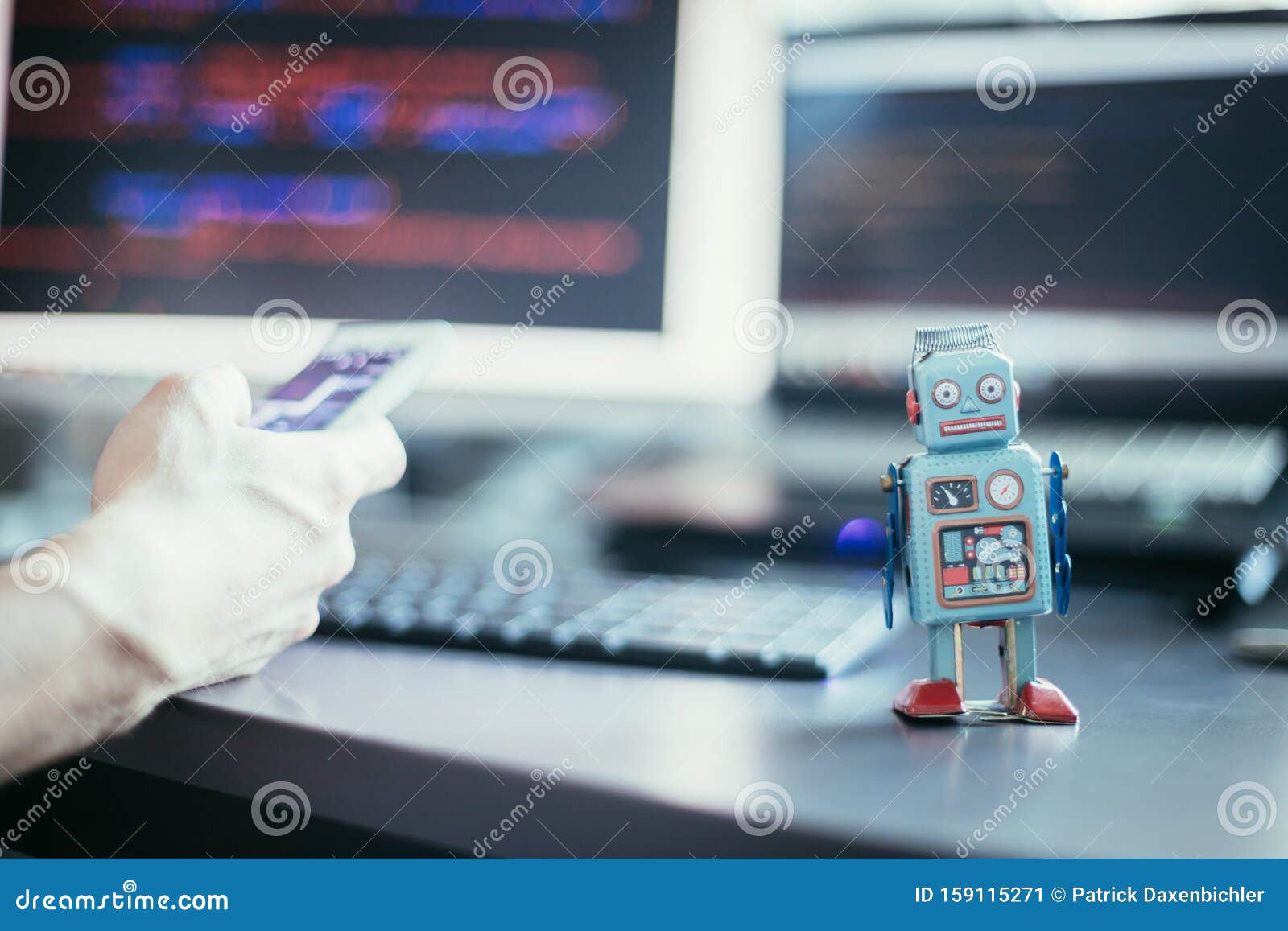 Symbol For A Chatbot Or Social Bot And Algorithms Program Code In The 8053
