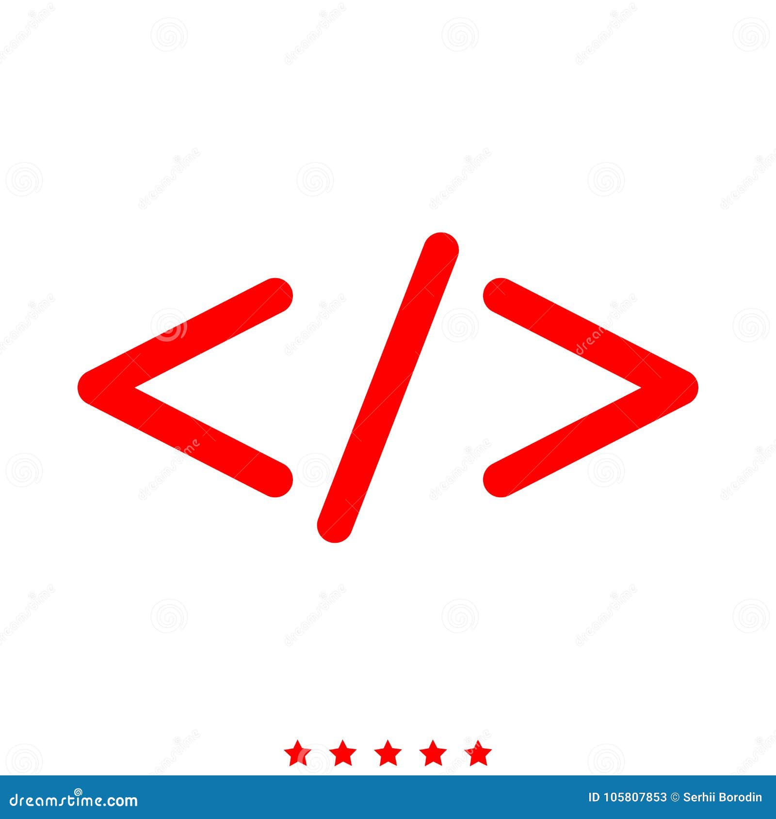 Symbol Code Icon . Different Color Stock Vector - Illustration of ...