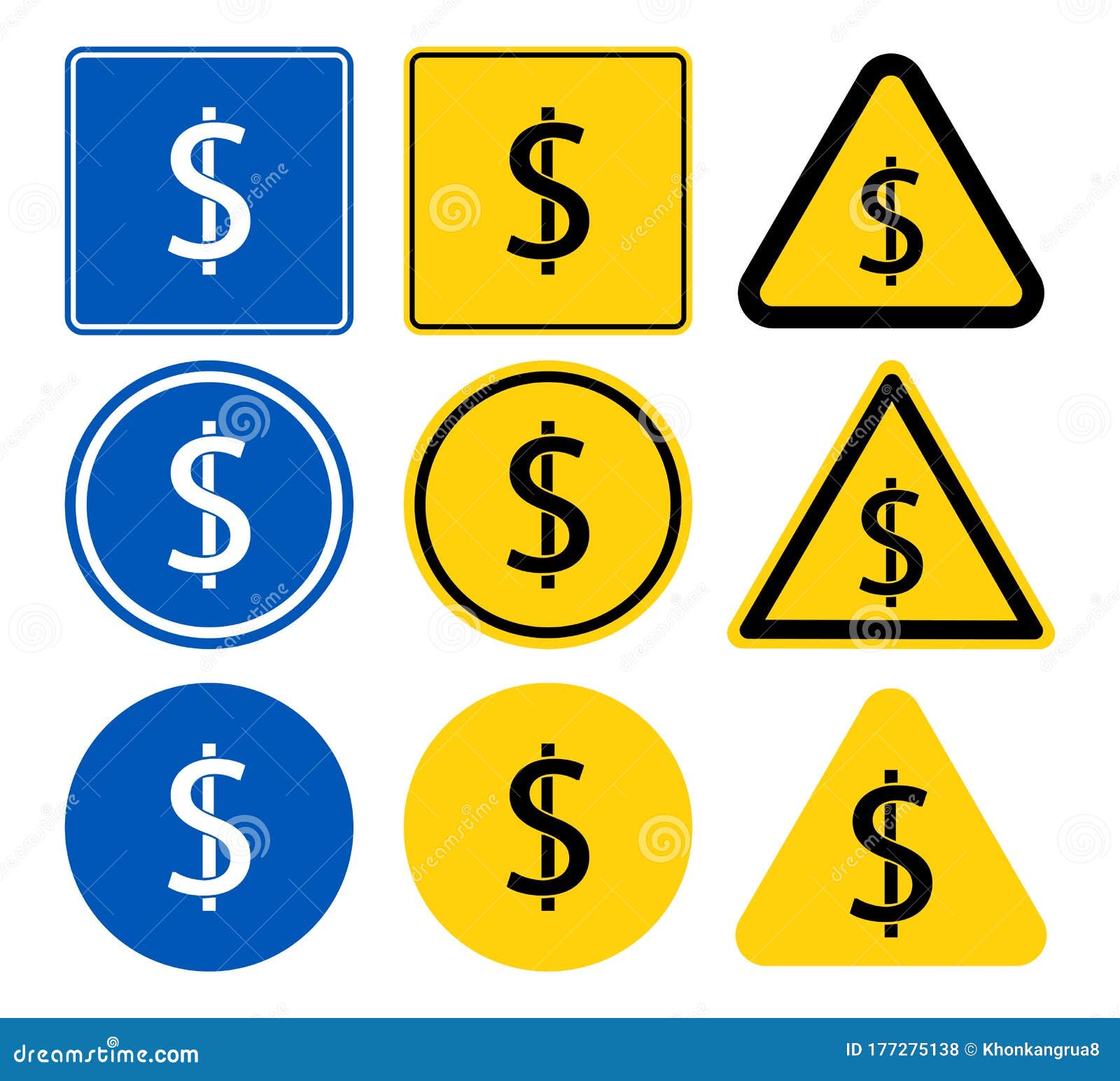 Symbol Coin Dollar Black Icon on White Background.vector Illustration ...