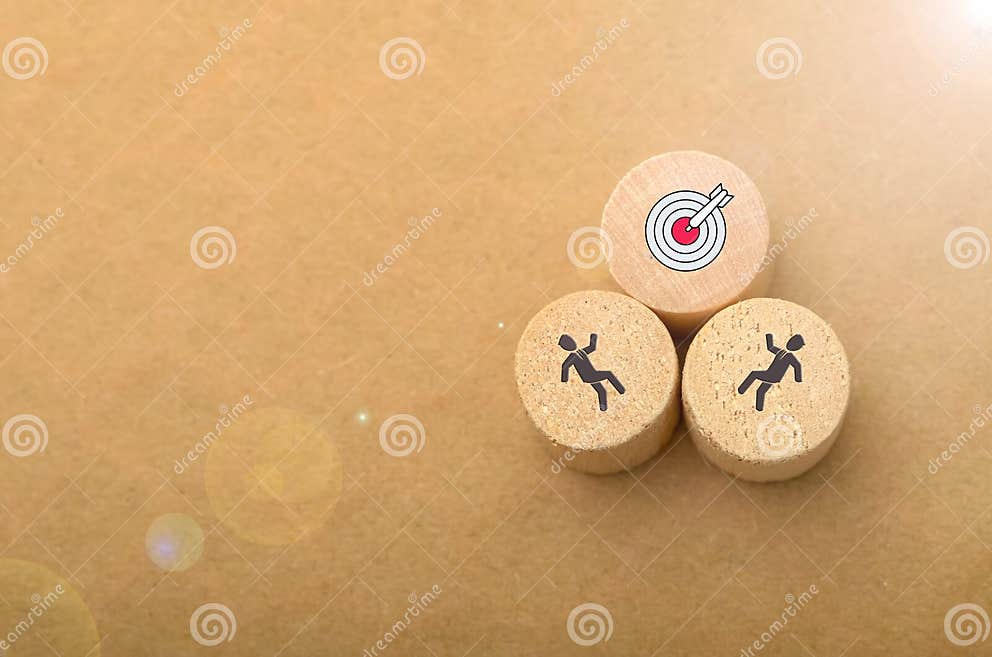 Symbol of Collaboration: Reaching for the Target Together Stock Photo ...