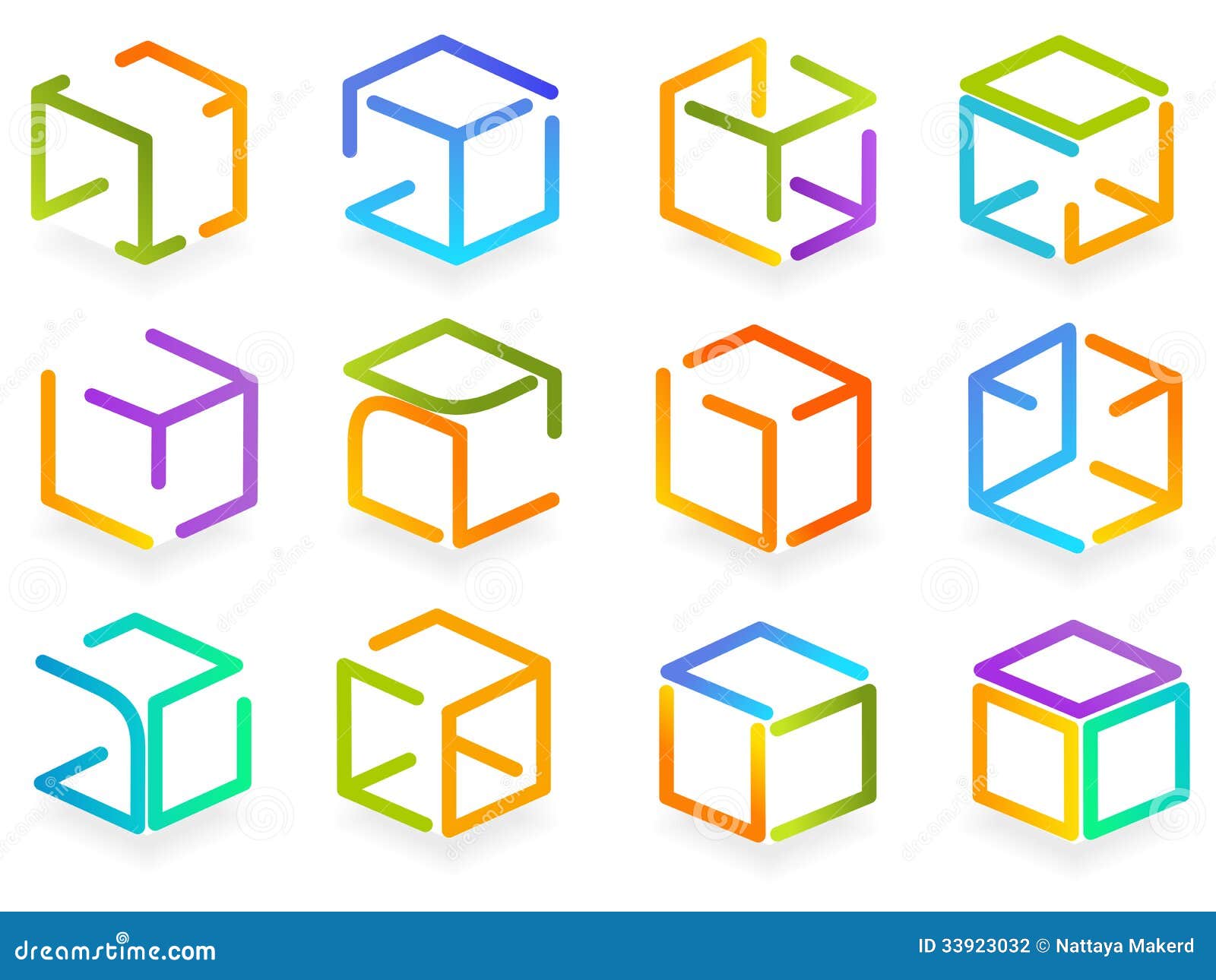 Symbol color box stock vector. Illustration of logo, innovation - 33923032