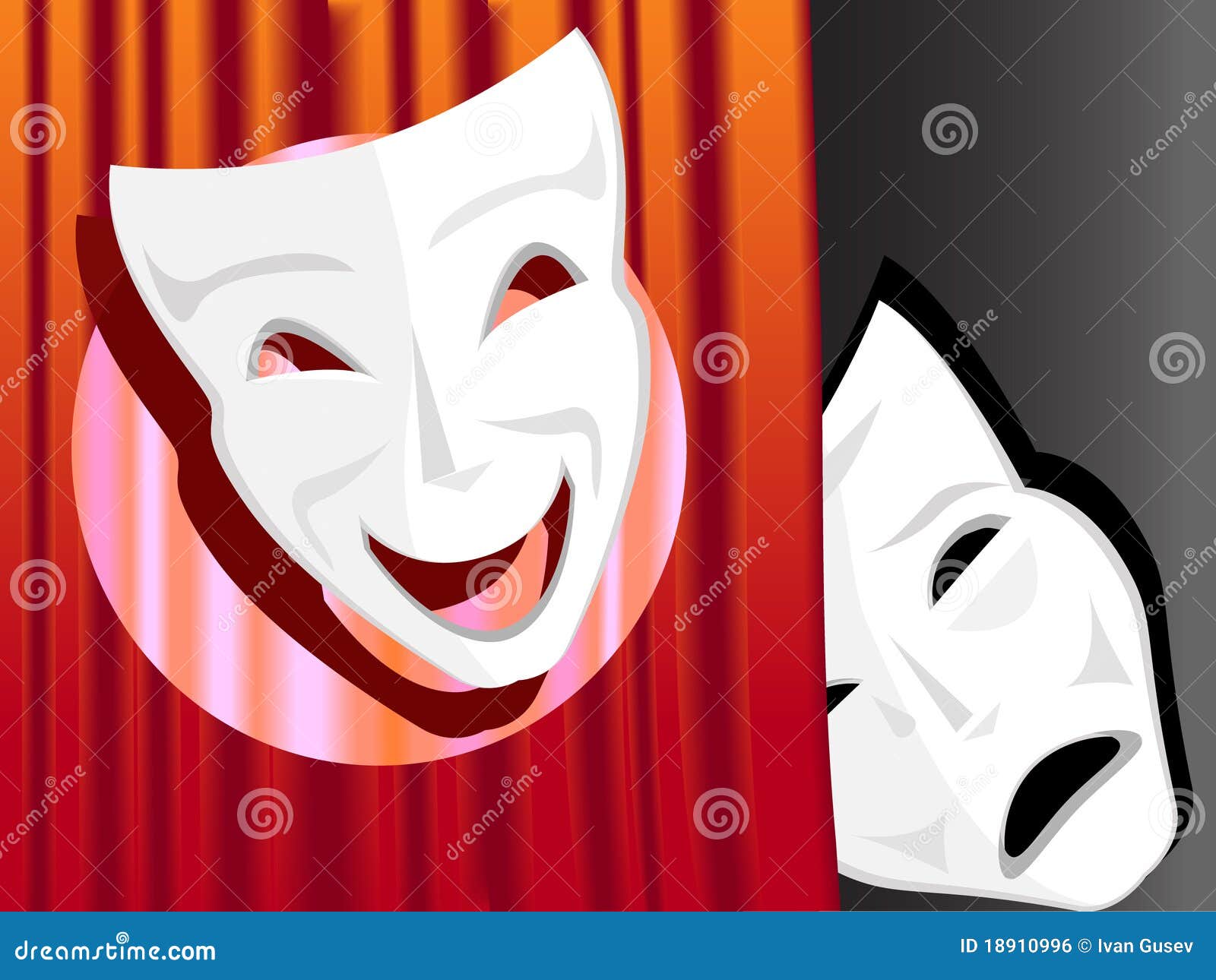Symbol of a Comedy and Tragedy Stock Vector - Illustration of ...