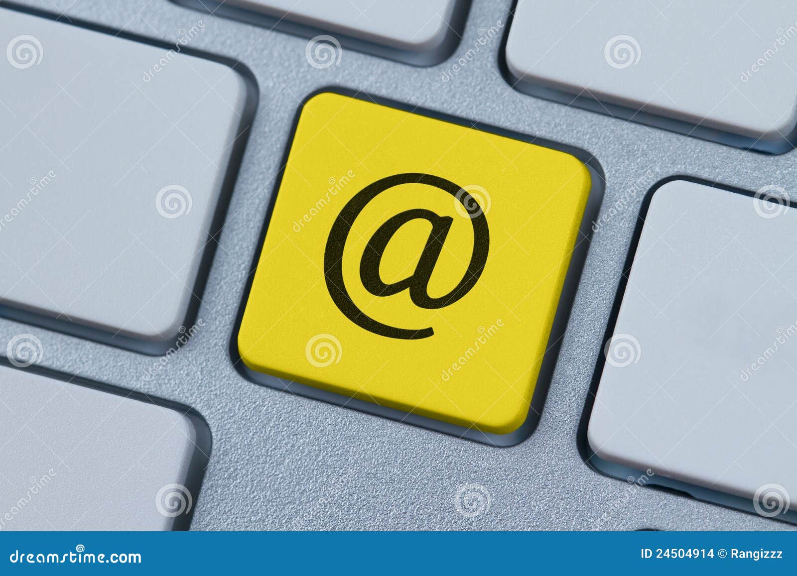At Symbol on the Computer Key Stock Photo - Image of address, industry ...
