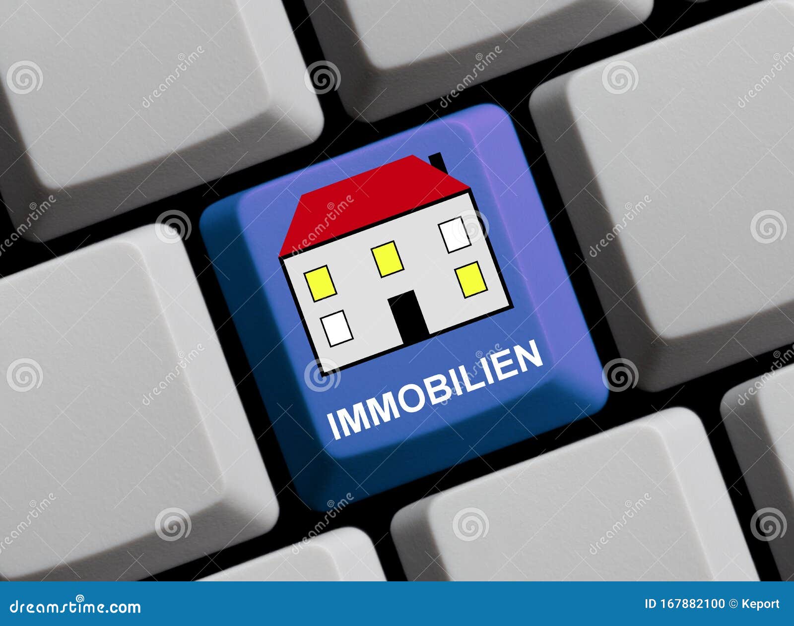 Symbol on Computer Keyboard Real Estate in German Language Stock ...