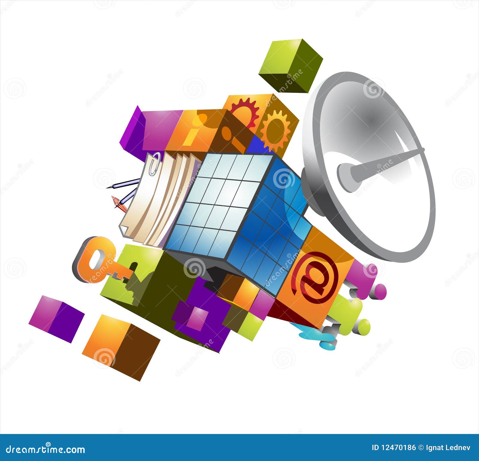 Symbol of Computer Technologies Stock Vector - Illustration of vector ...