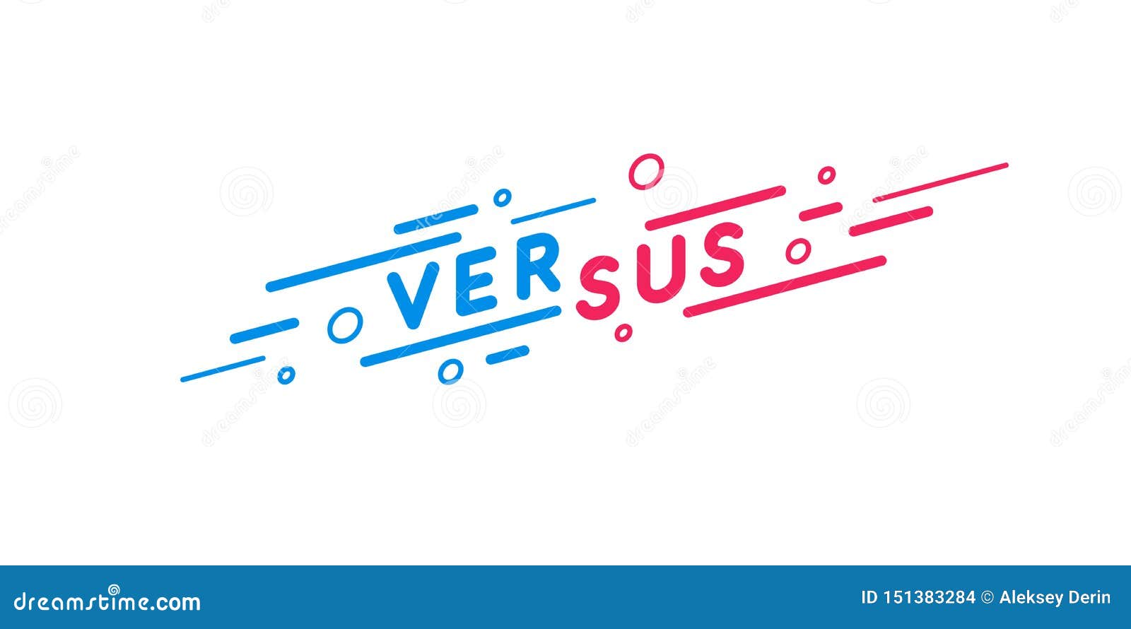 Symbol of Confrontation. Emblem and the Writing Versus Stock Vector ...