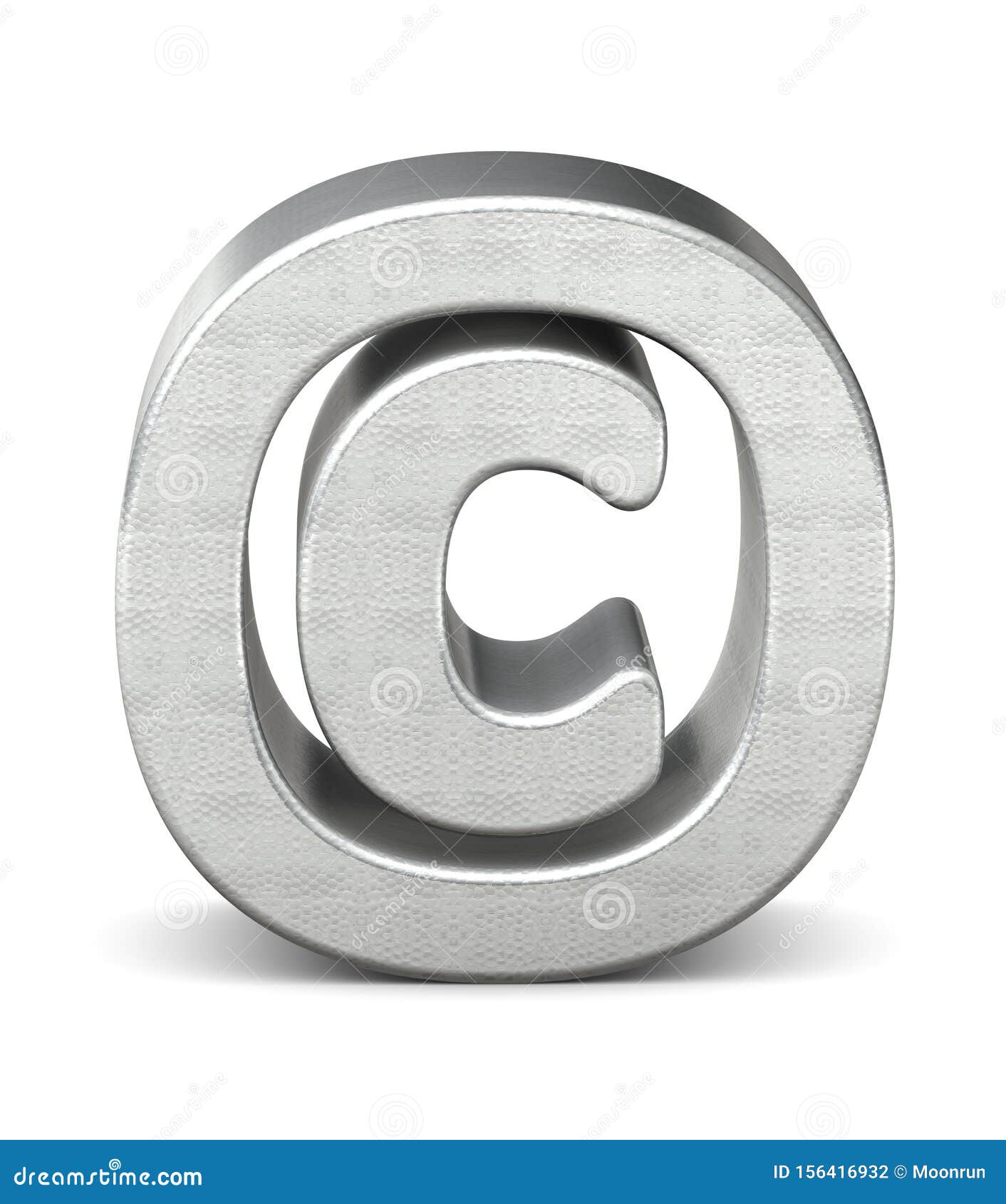 Symbol Copyright Silver Structure 3d Stock Illustration - Illustration ...