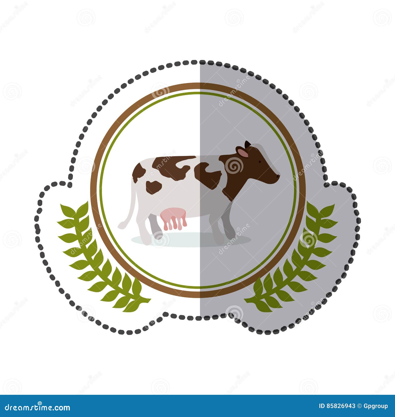 Symbol cow sign icon stock illustration. Illustration of cattle - 85826943