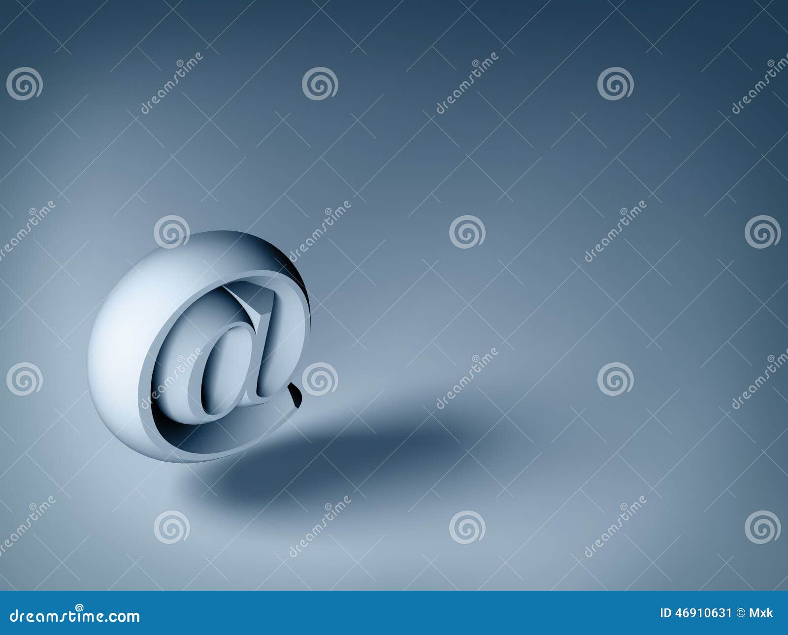 At symbol stock illustration. Illustration of blue, shape - 46910631