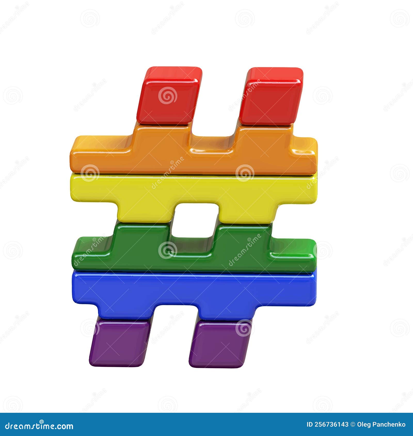 Symbol 3d Made of LGBT Flag Colors Stock Vector - Illustration of ...