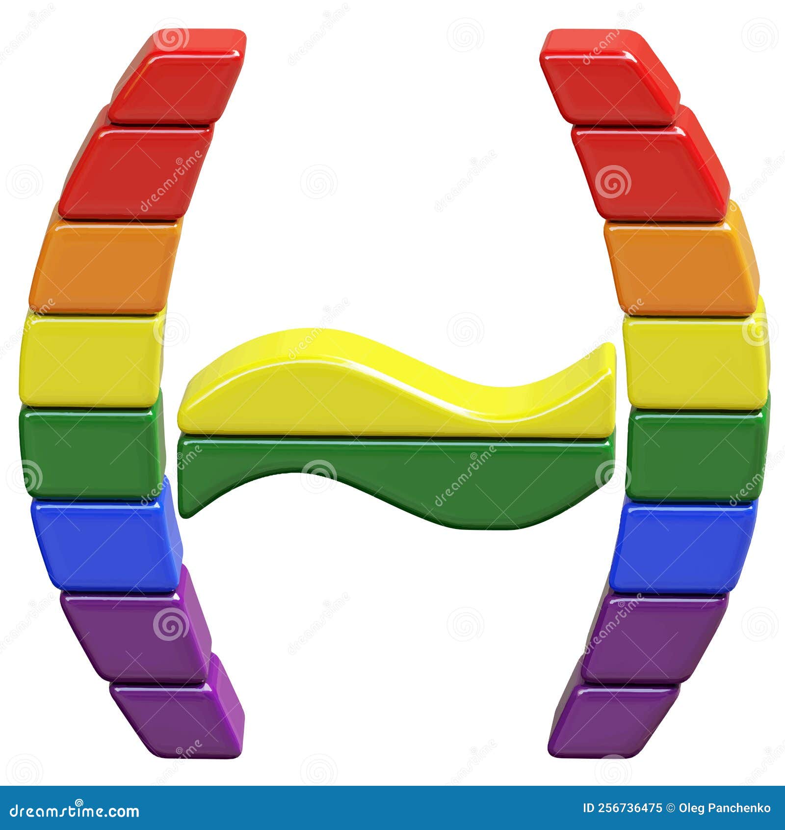 Symbol 3d Made of LGBT Flag Colors Stock Vector - Illustration of month ...