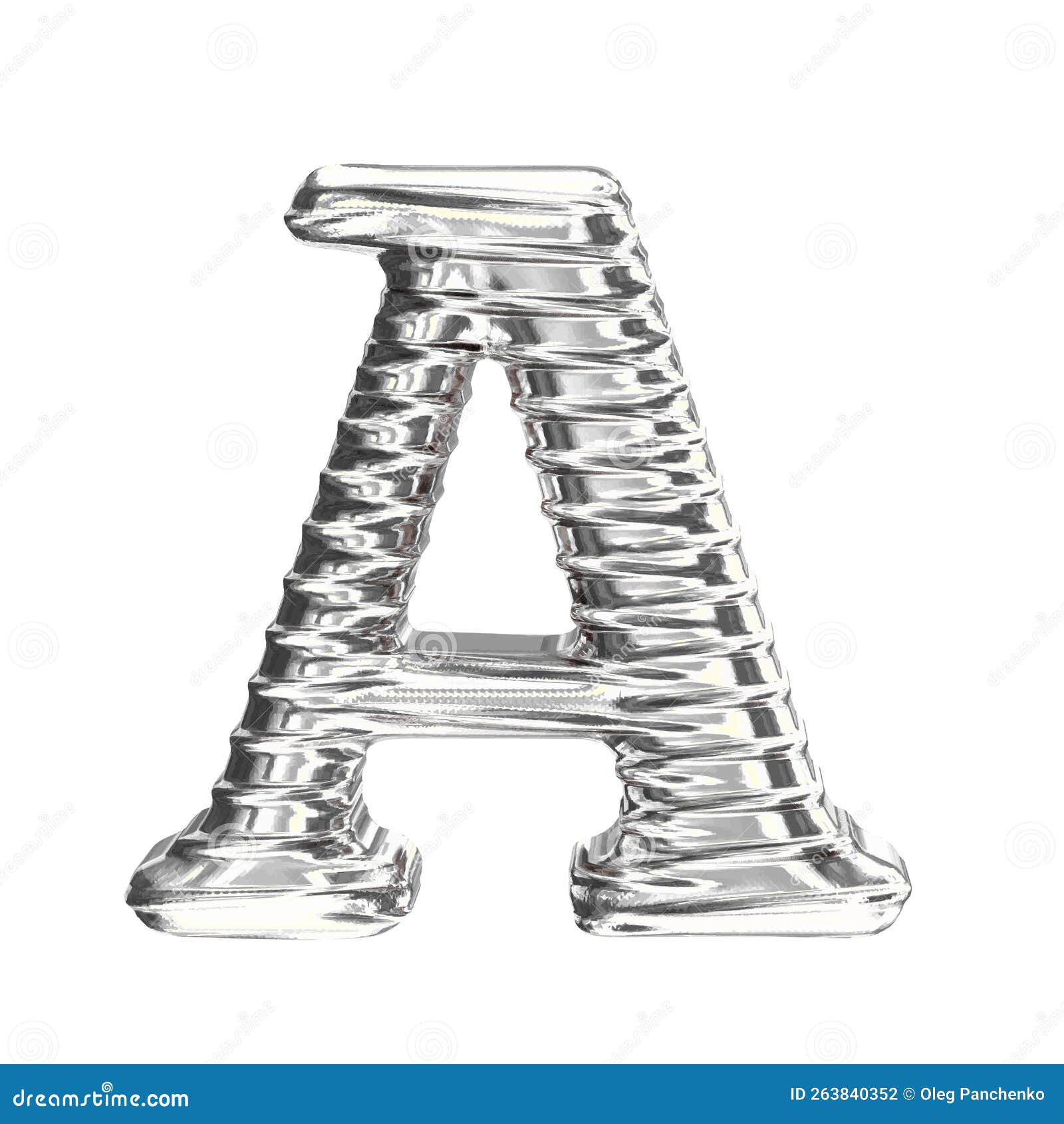 The Symbol 3d Made of Silver. Letter a Stock Vector - Illustration of ...