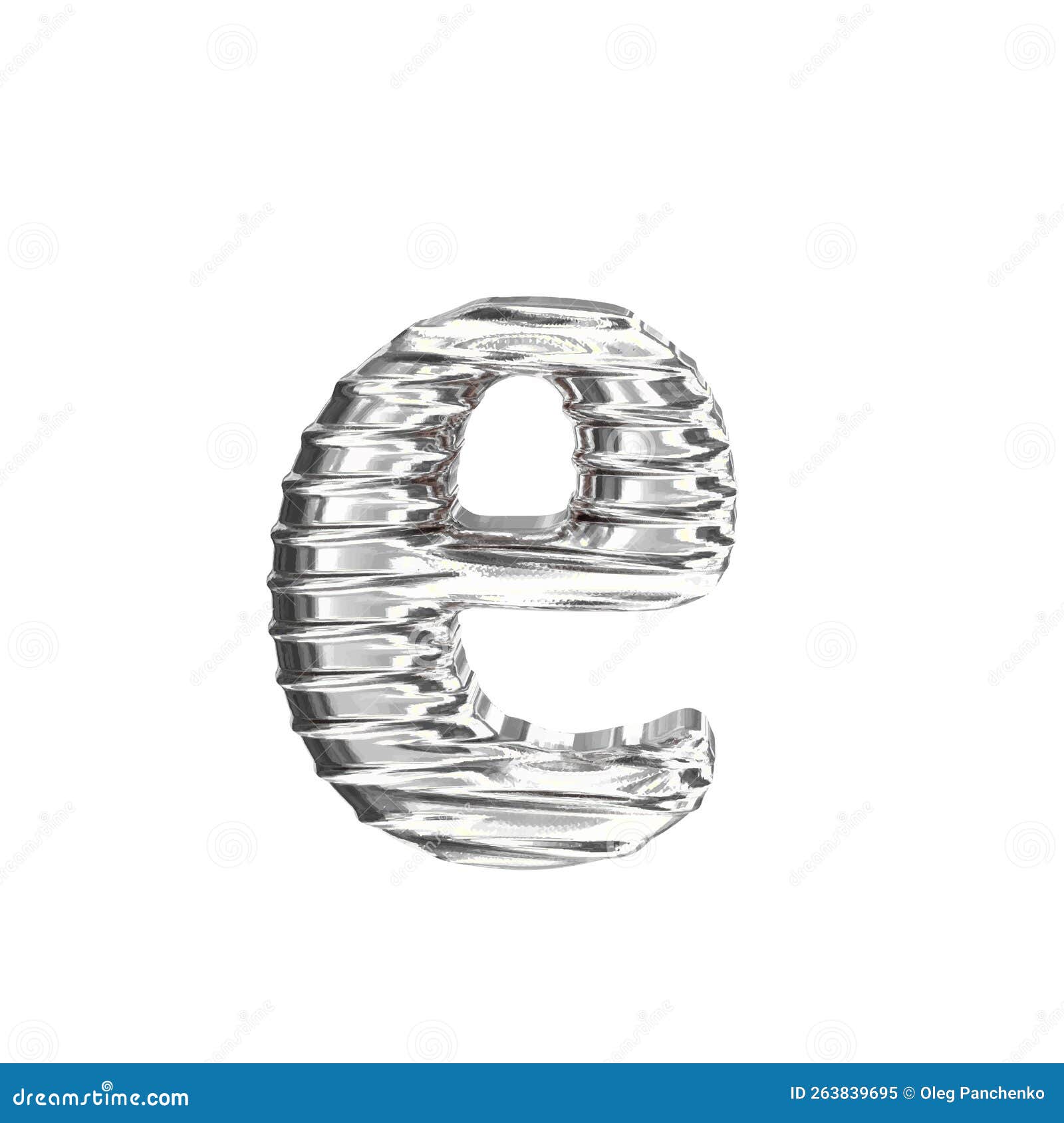 The Symbol 3d Made of Silver. Letter E Stock Vector - Illustration of ...