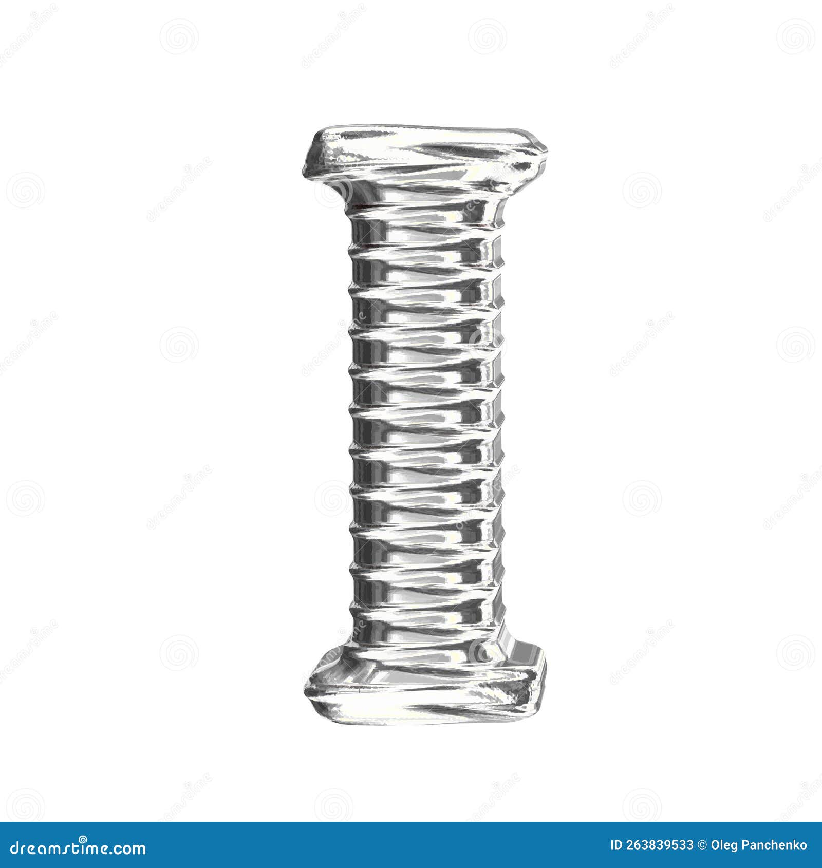 The Symbol 3d Made of Silver. Letter I Stock Vector - Illustration of ...