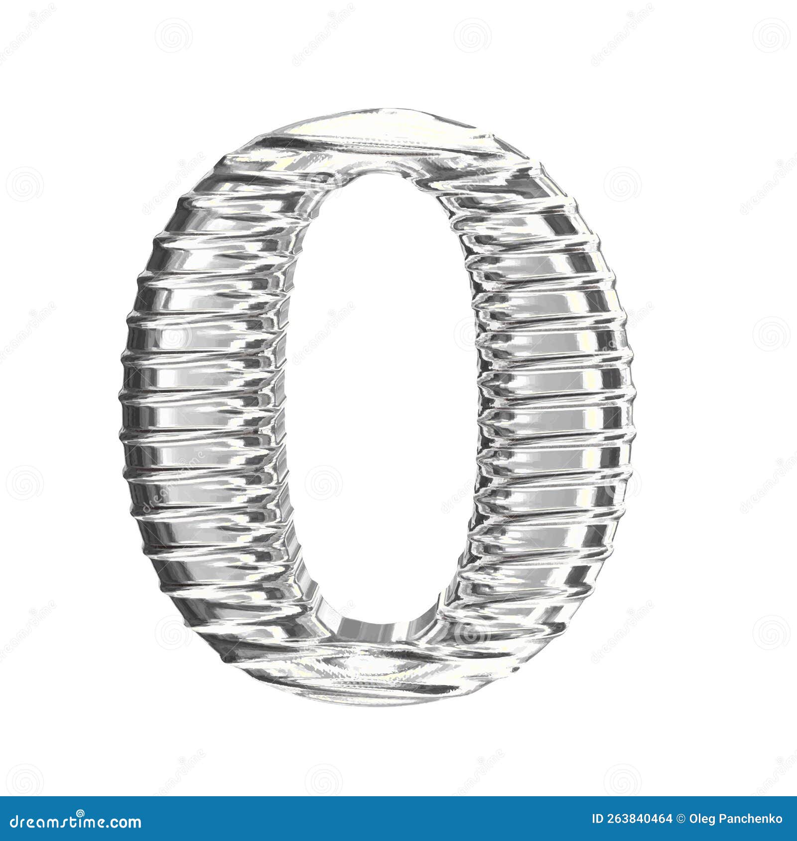 The Symbol 3d Made of Silver. Letter O Stock Vector - Illustration of ...