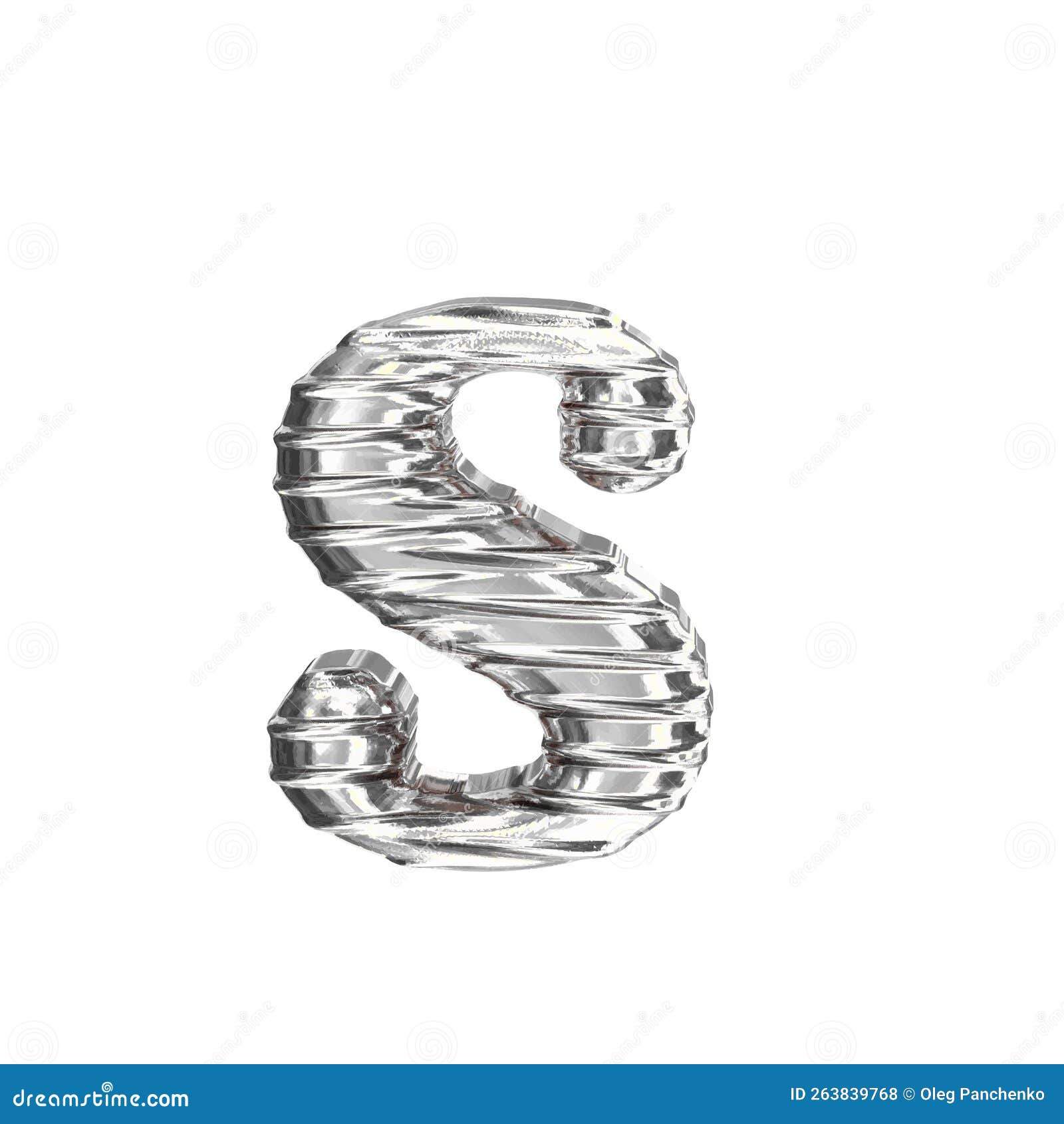The Symbol 3d Made of Silver. Letter S Stock Vector - Illustration of ...