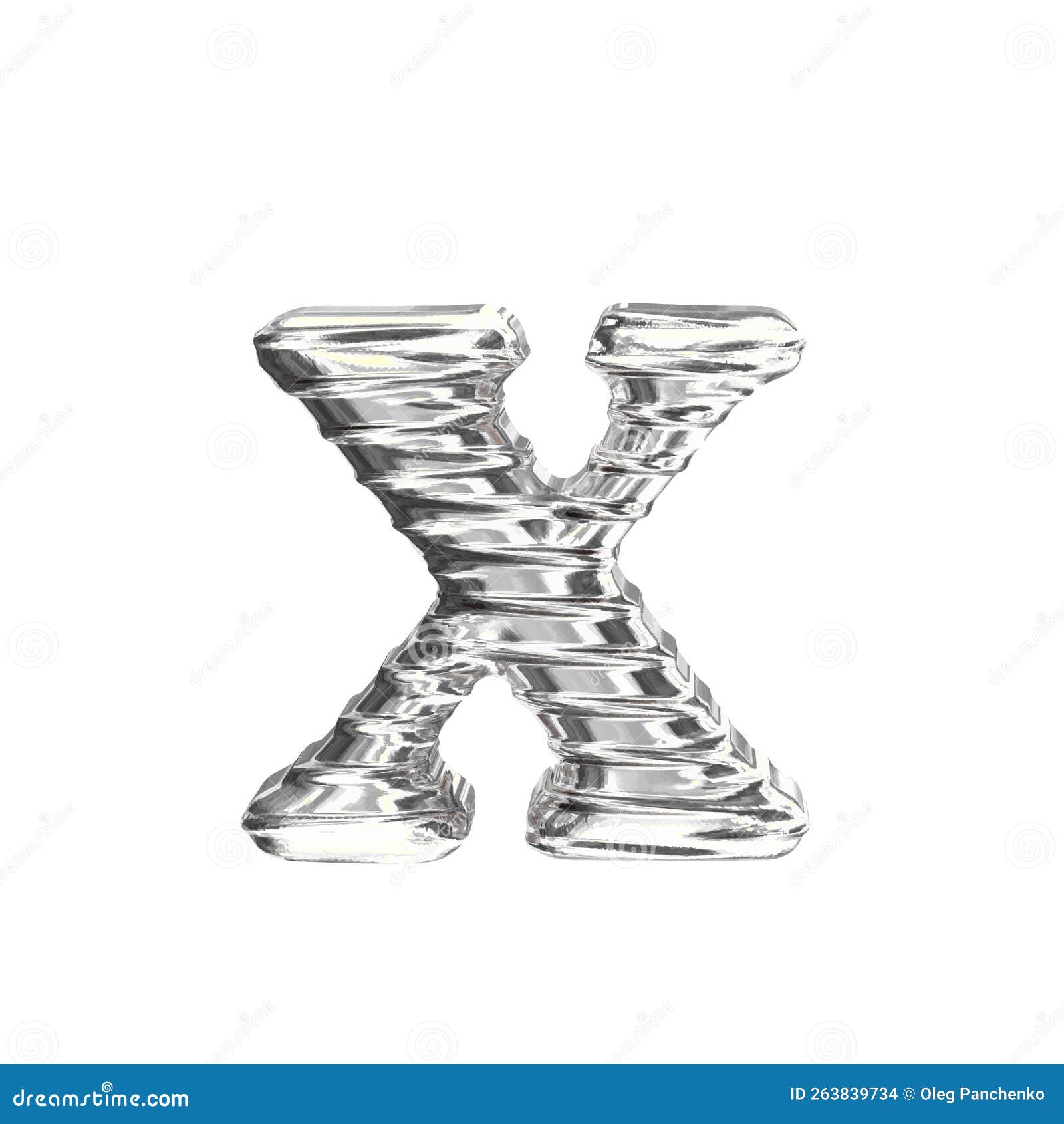 The Symbol 3d Made of Silver. Letter X Stock Vector - Illustration of ...